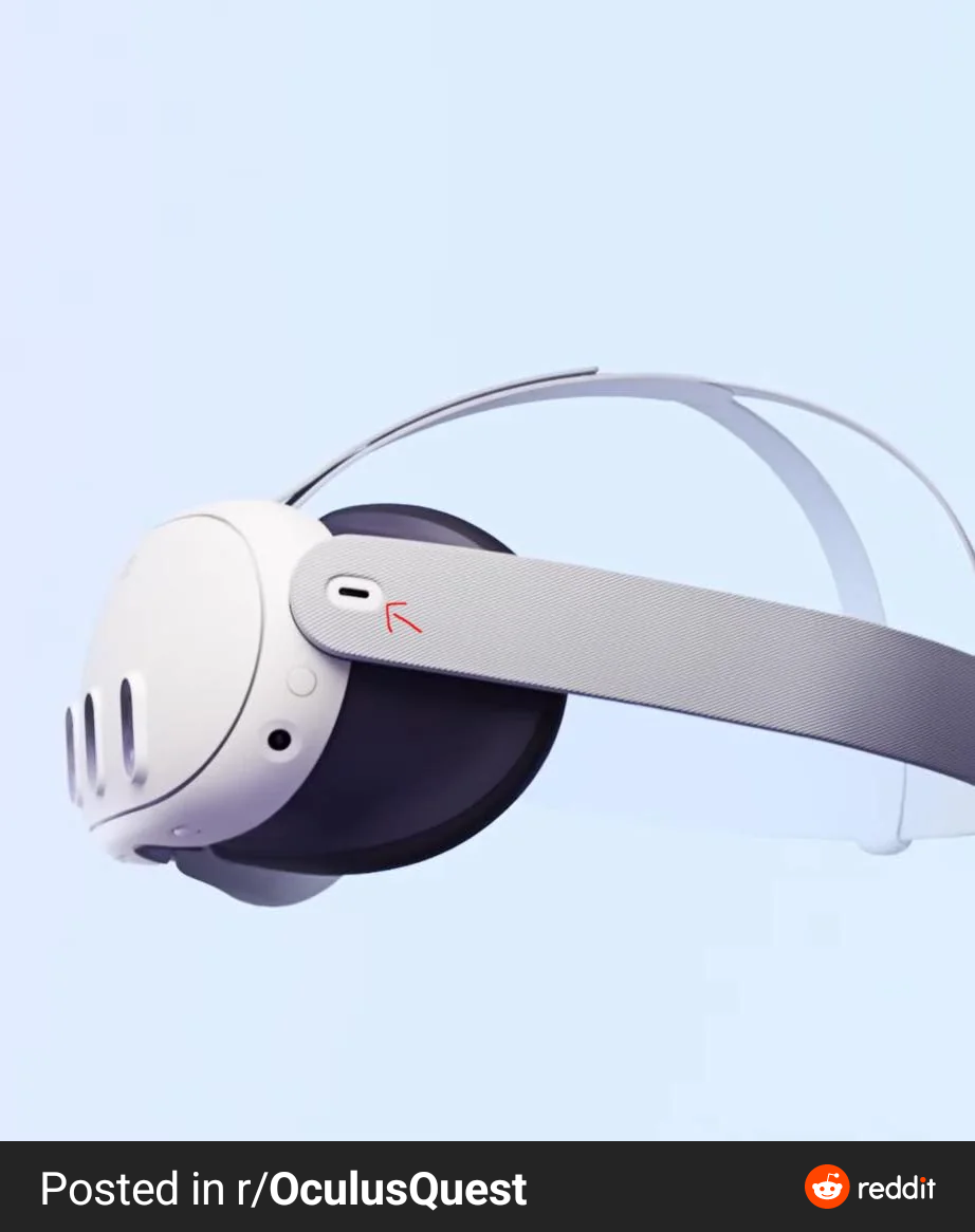 Oculus Quest 3 charging port looks like the Oculus logo | Scrolller