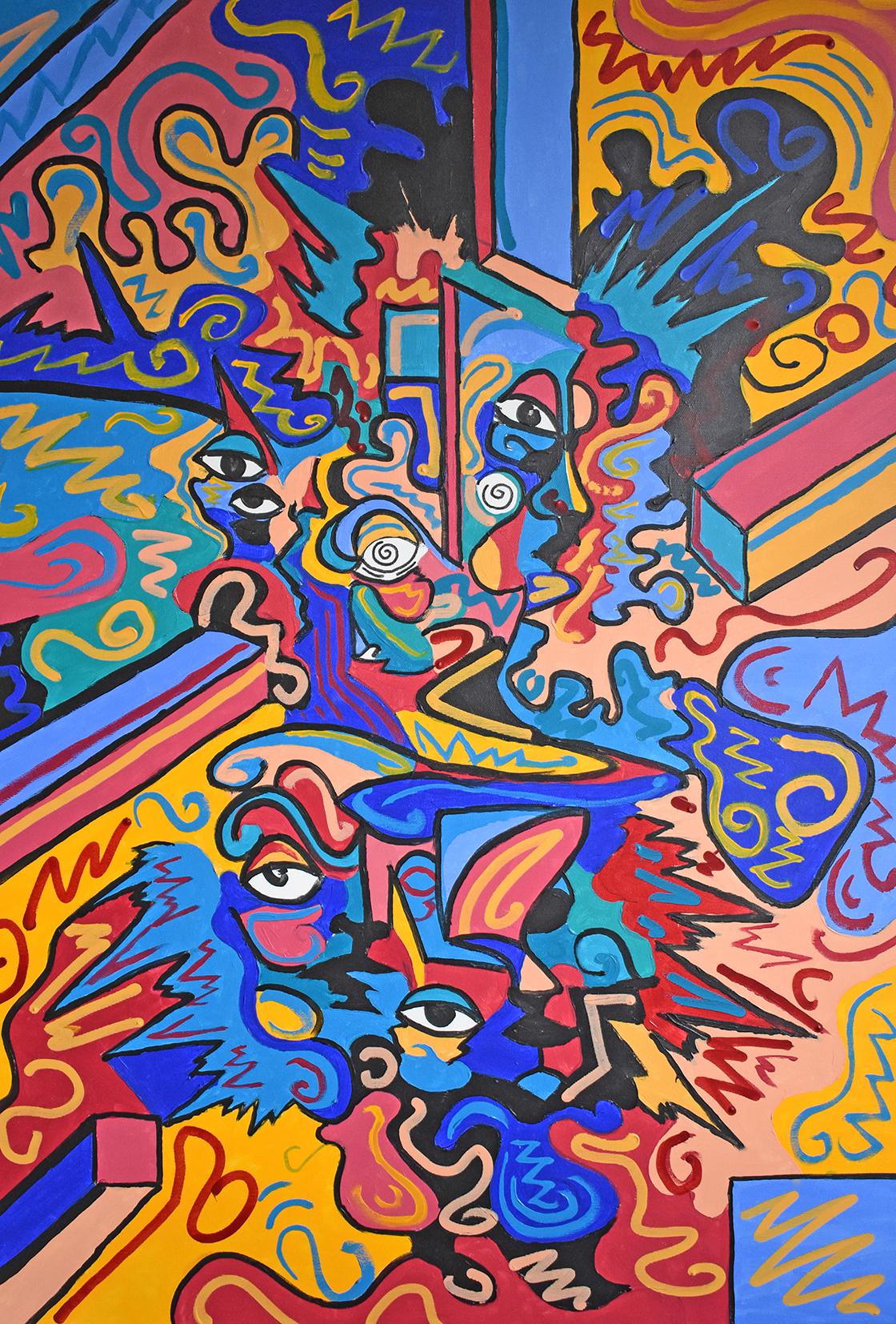 Serotonin, me/krabonszcz, acrylic on canvas, 2021 | Scrolller