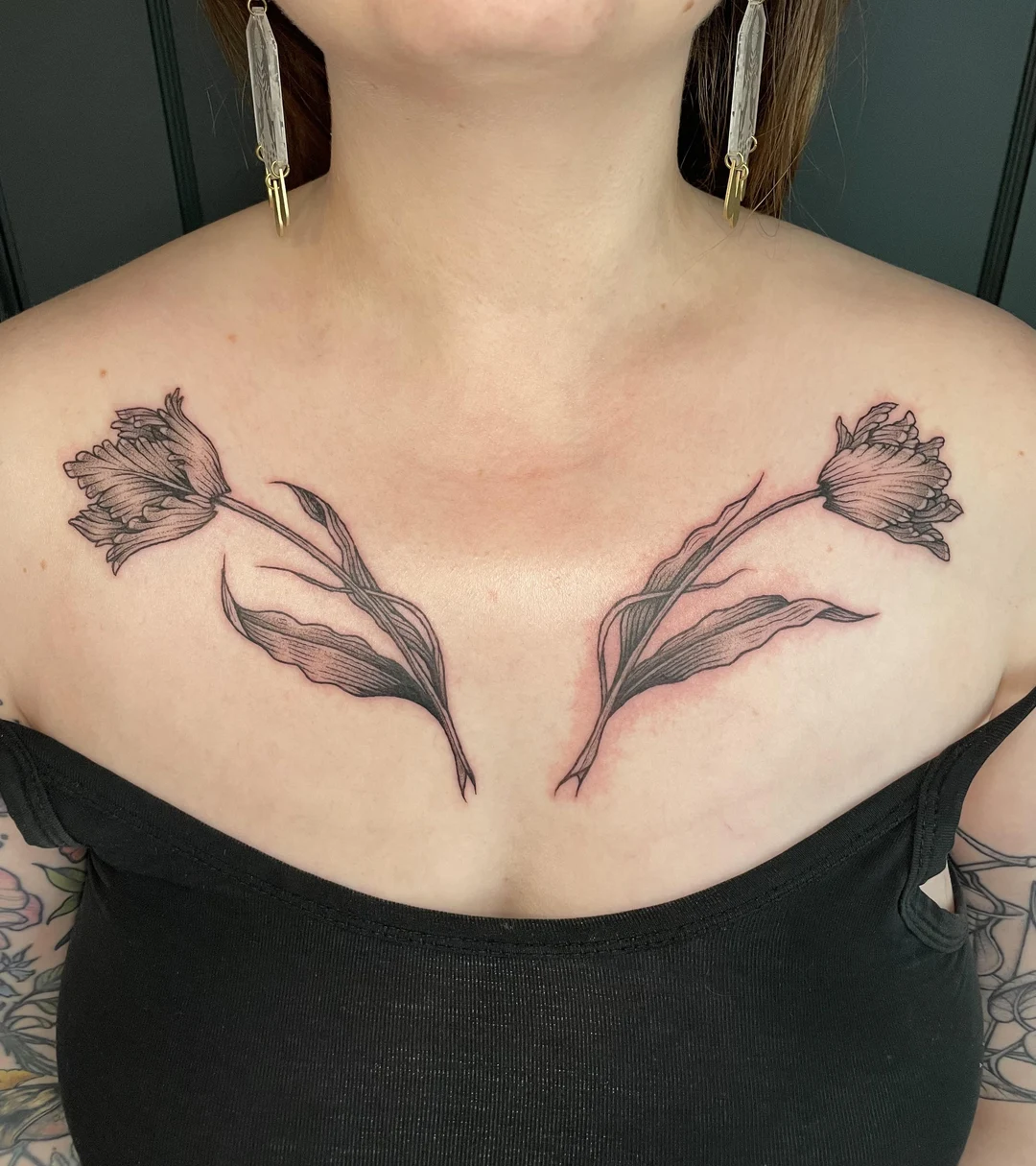 Woodblock-esque tulips by PDV in Portland OR :) | Scrolller