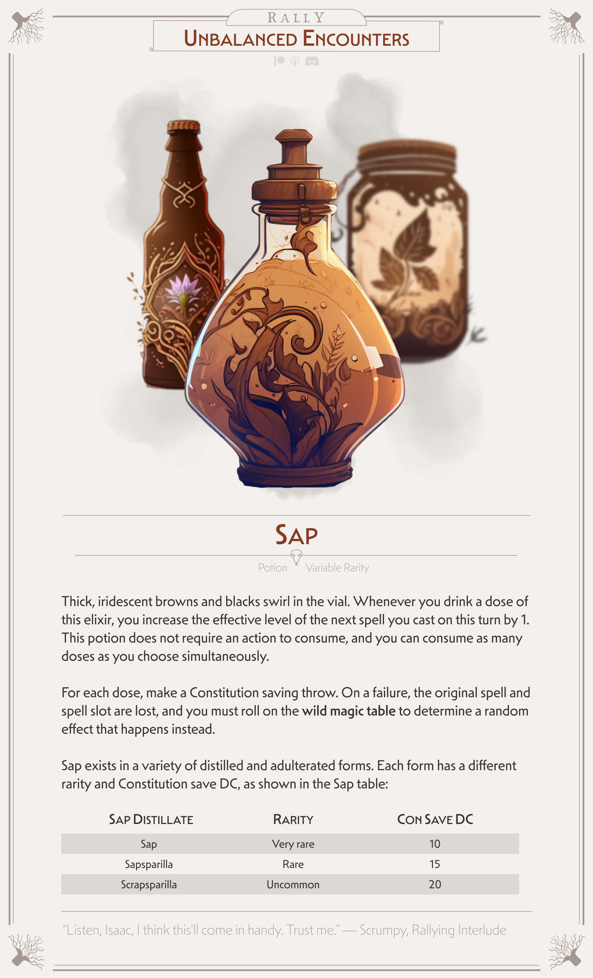 [OC] Homebrew Magic Item/Potion - Sap | Scrolller