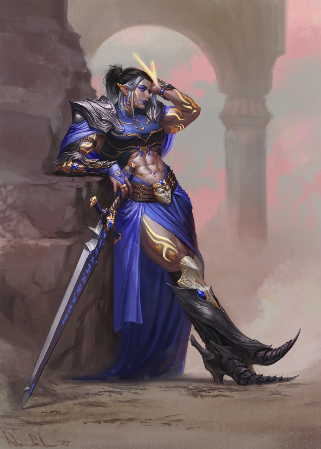 [OC] Yvraine - Hexblade Warlock/Rune Knight | Scrolller