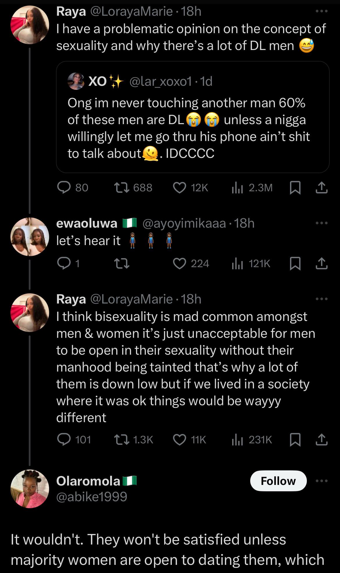 yet another round of “wOuLd yOU dAtE a biSeXUaL mAn” discourse on twitter 😐 | Scrolller