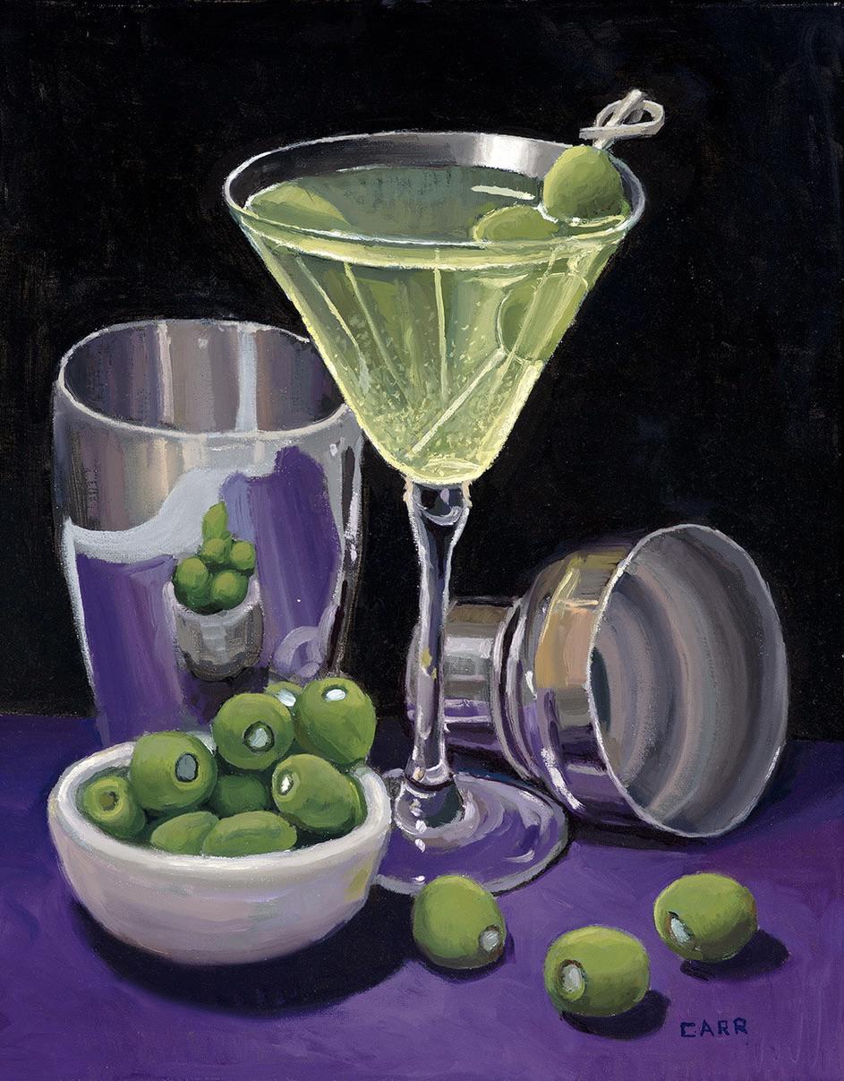 My oil painting of a martini | Scrolller