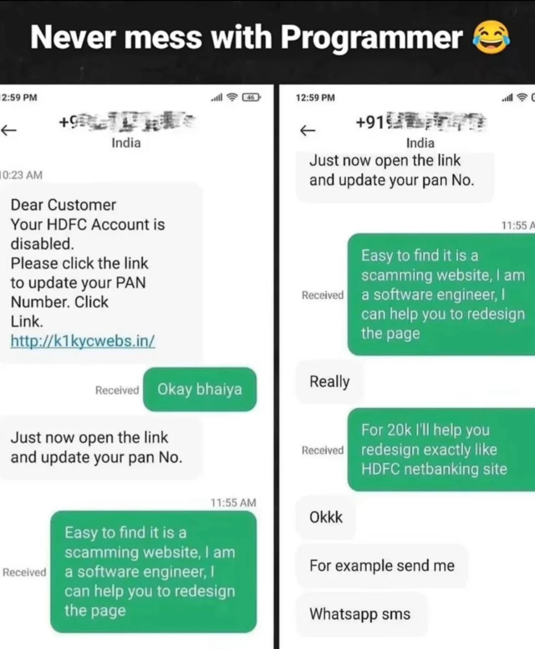 Never mess with a programmer | Scrolller