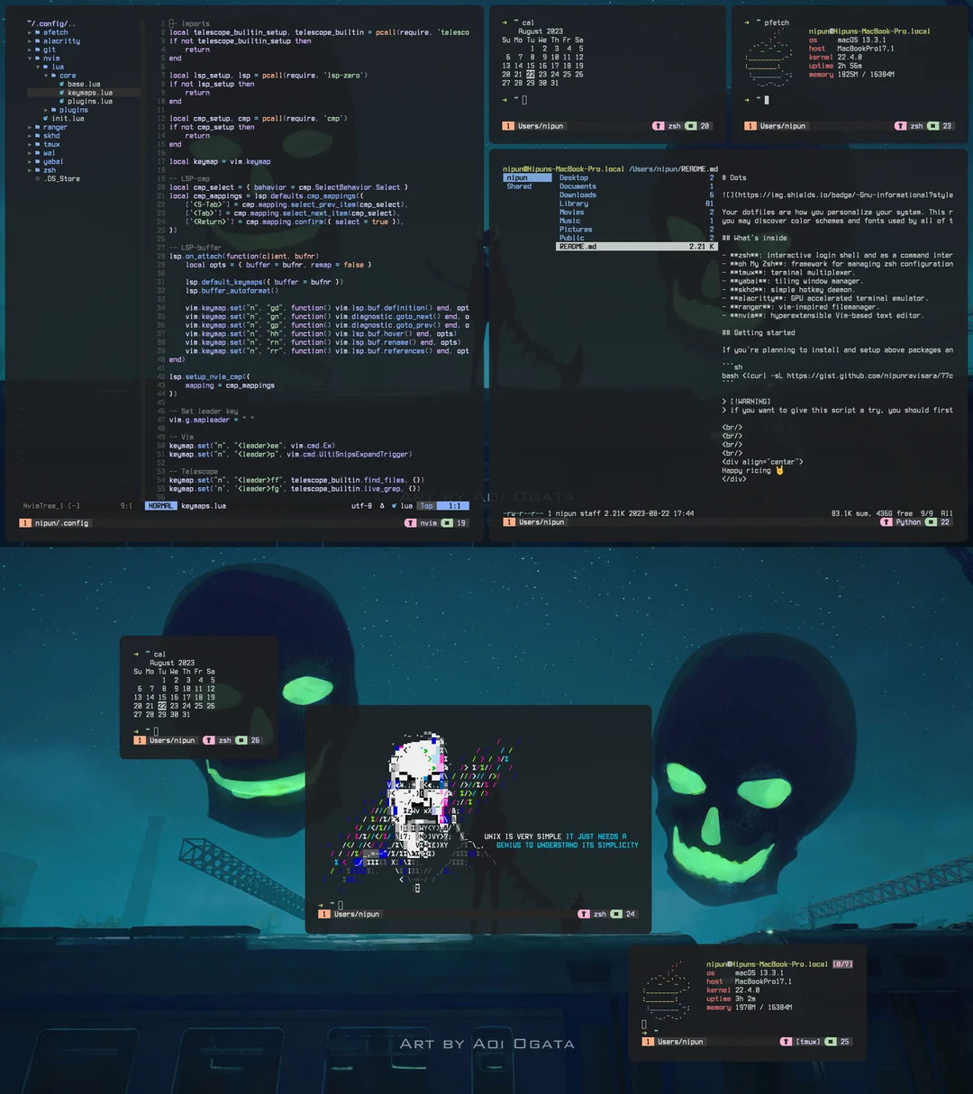 [yabai] Clean and minimal | Scrolller