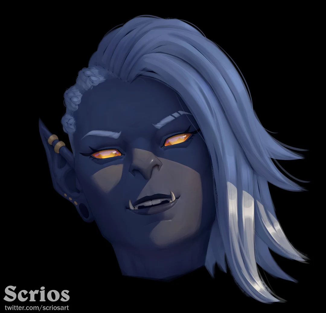 Orc headshot by me (@scriosart on Twitter) | Scrolller