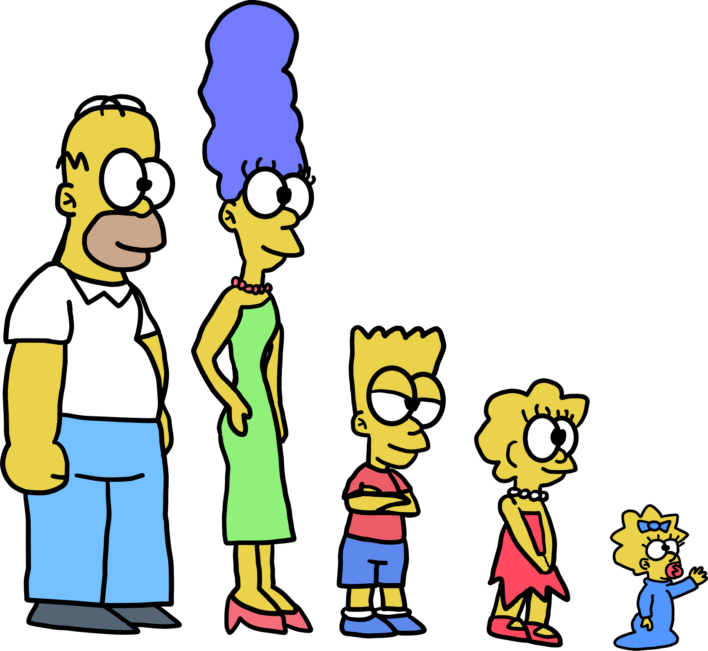 I drew the Simpsons in my own style (OC) | Scrolller