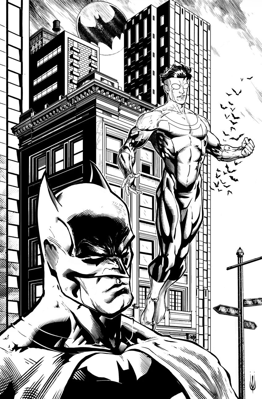 Cover I did for a Batman Invincible crossover fan comic. | Scrolller