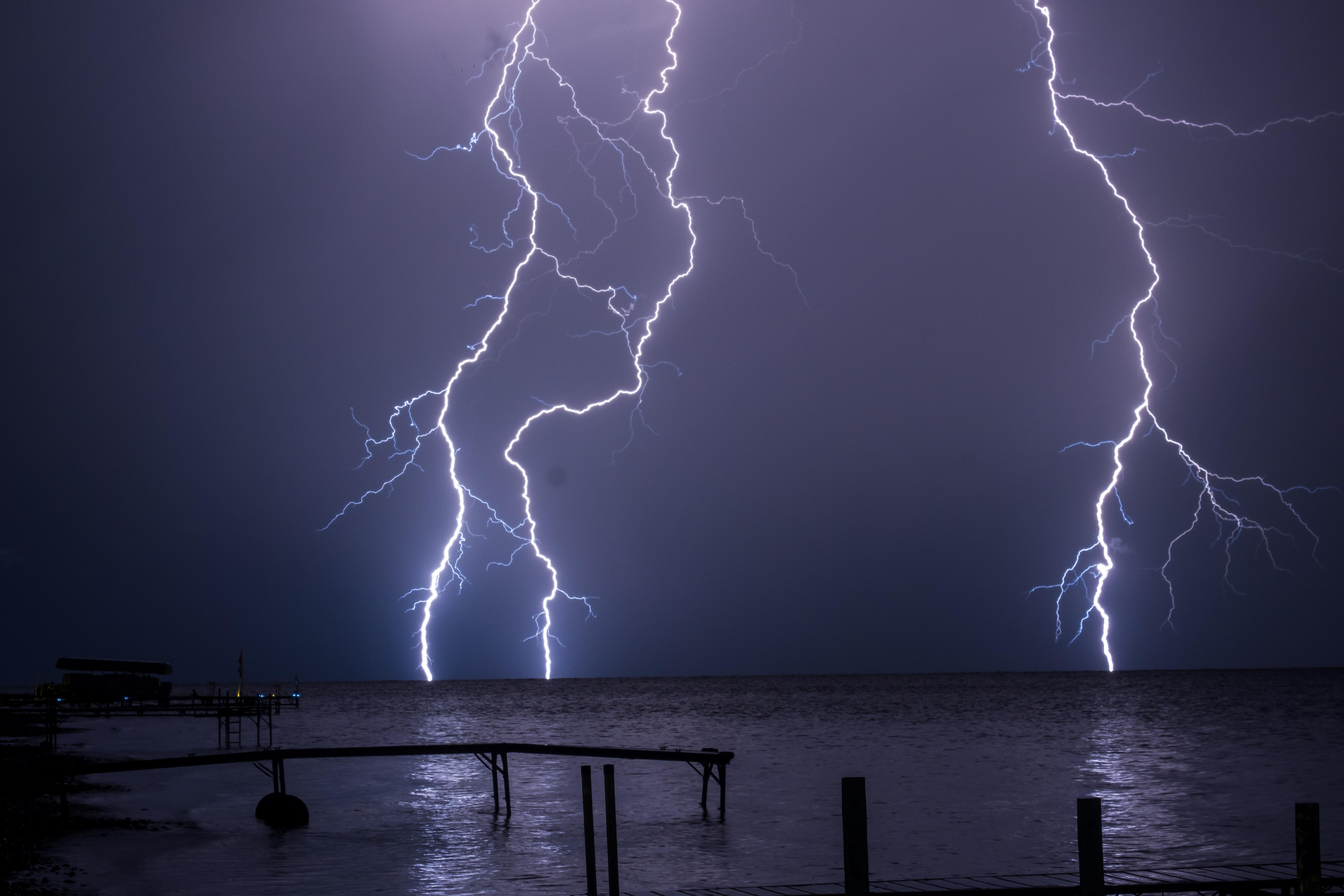 Lightning over Slave Lake, AB | Scrolller