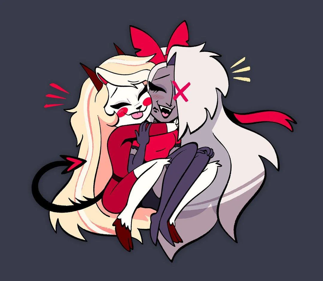 [cartooncorgi] Cuddly Charlie to Vaggie's delight. | Scrolller