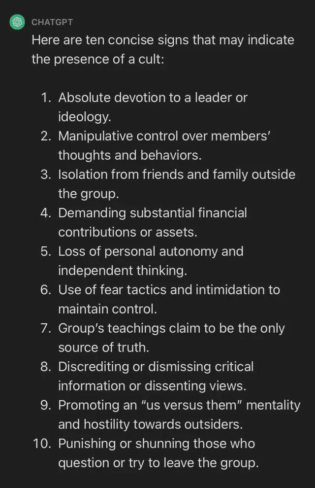 10 Signs That You Might Be in a Cult | Scrolller