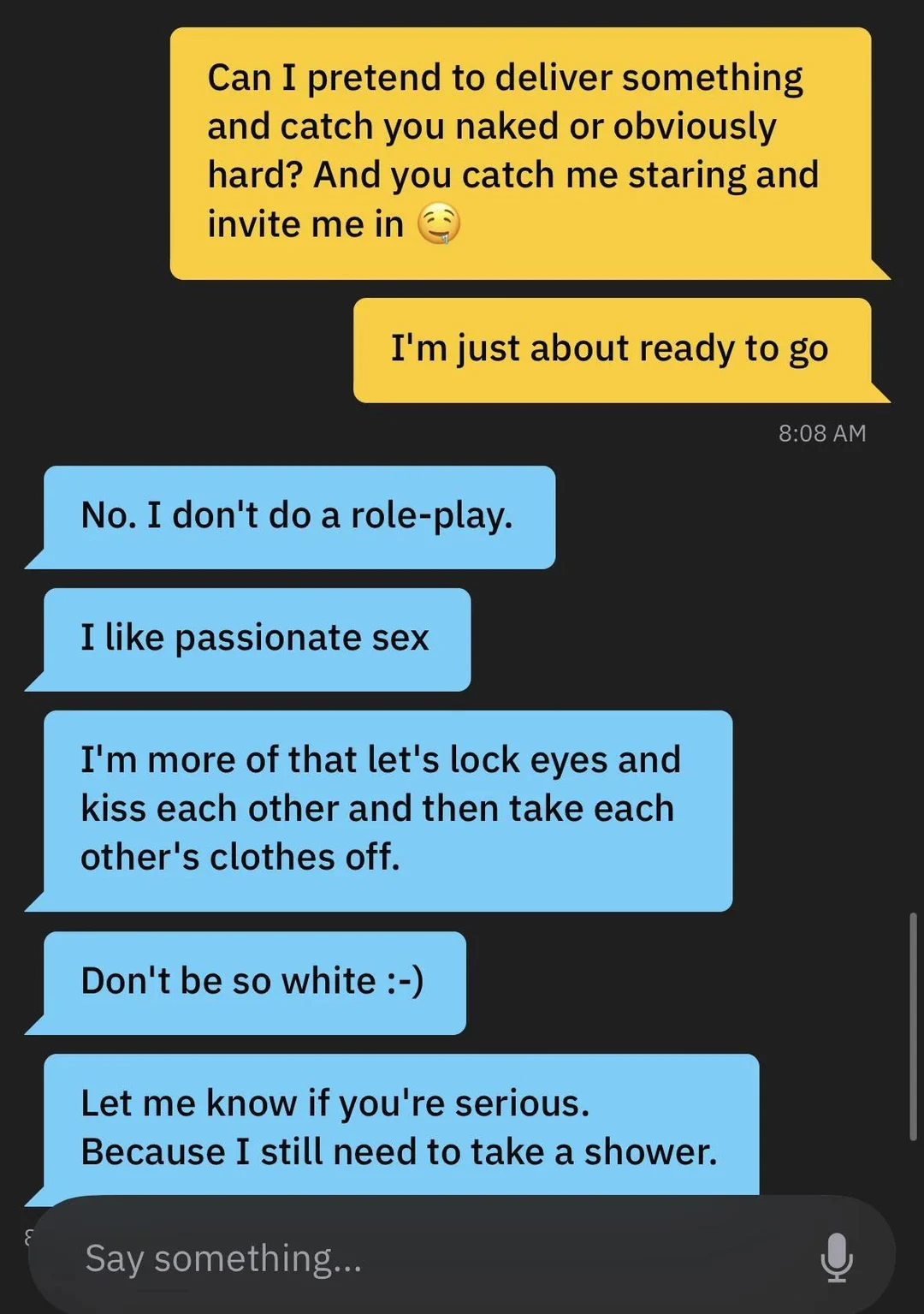 Guys on Grindr watch too much porn (not OC) | Scrolller