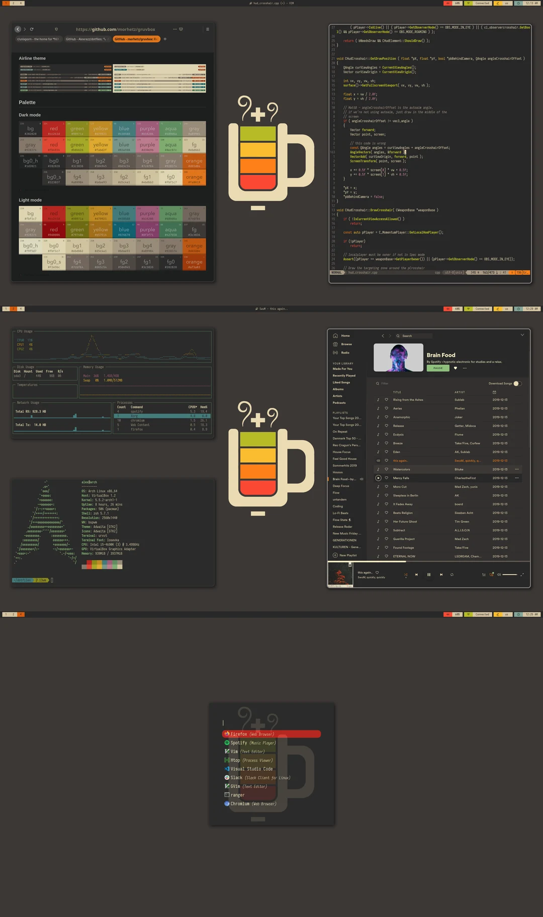 [bspwn] Gruvbox never fails to deliver a comfy setup | Scrolller