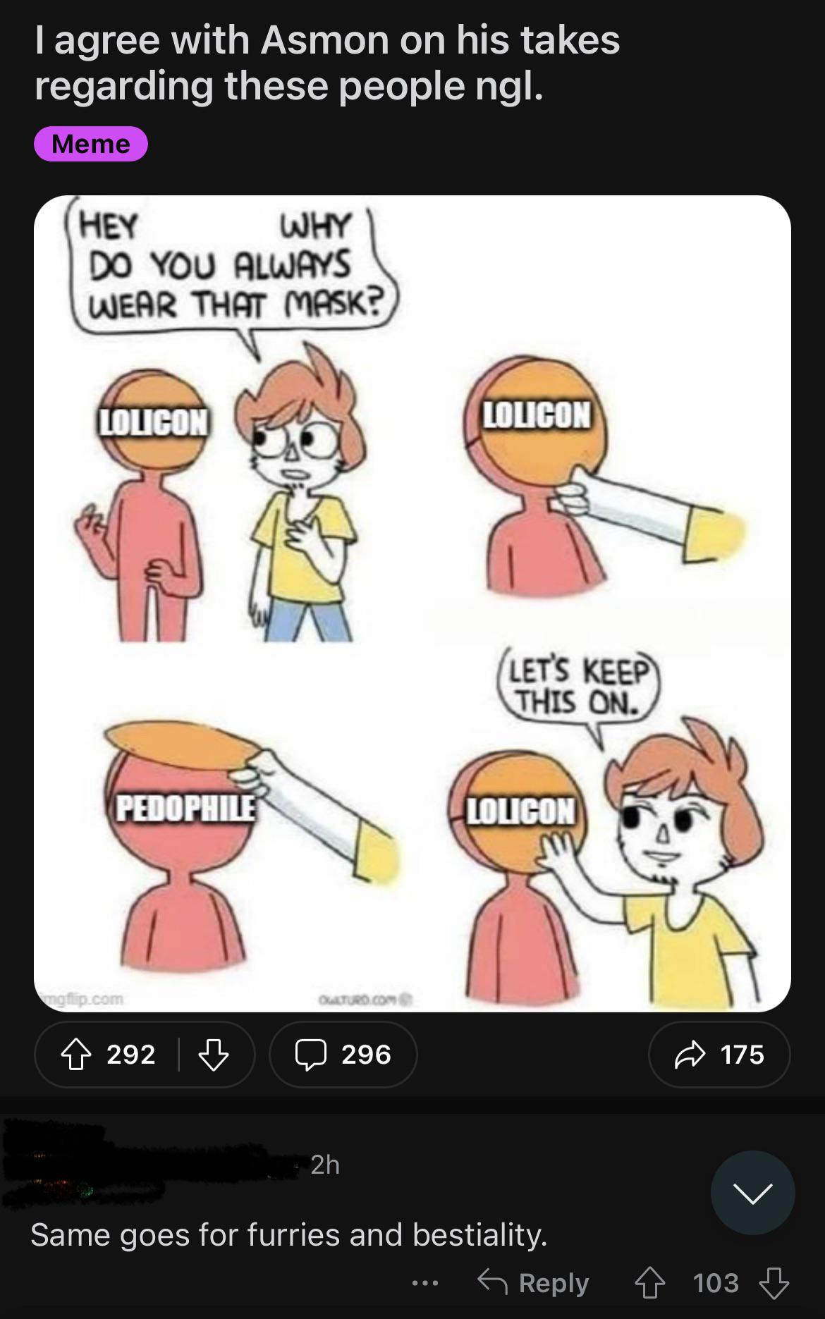 Discover more like Redditmoment: Comparing being a furry to bestiality… and Related Content ...