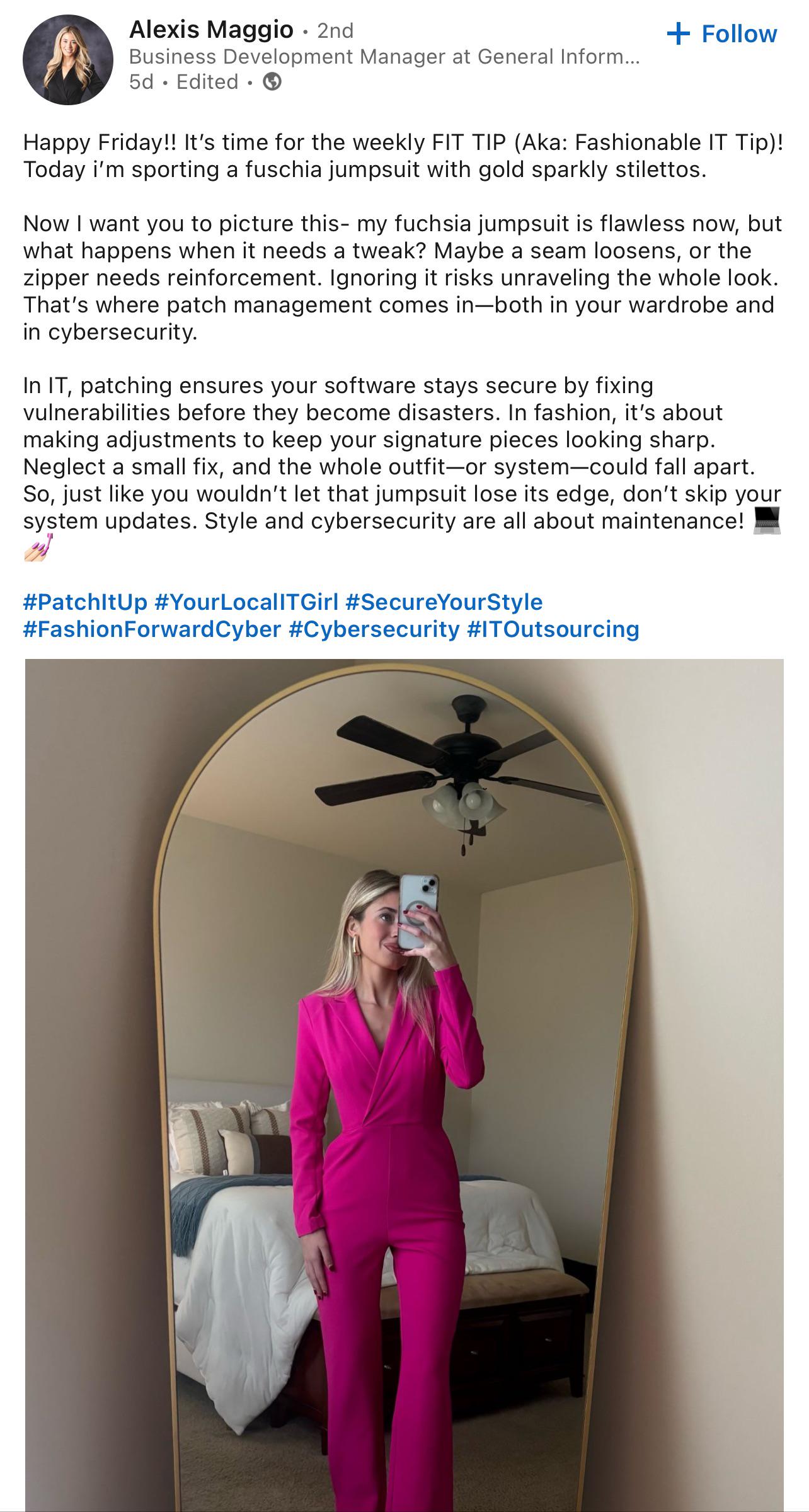 Picture my jumpsuit as your patching strategy? | Scrolller