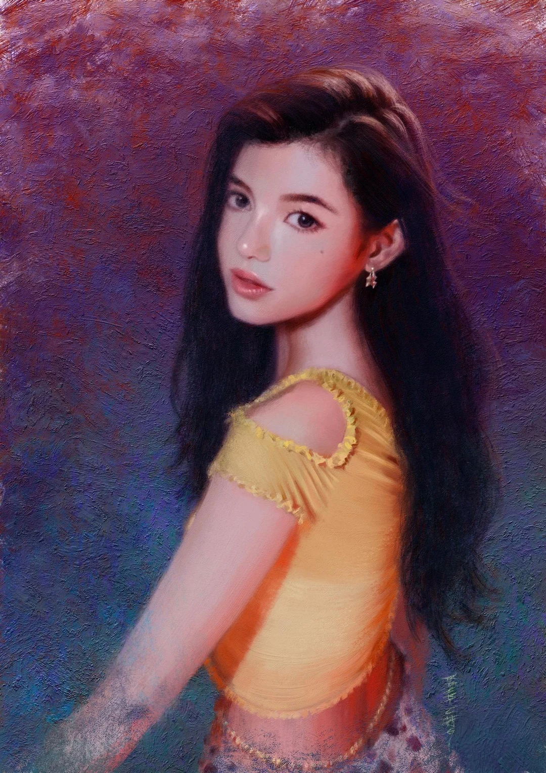 Danielle of NewJeans, Robert Chang (me), Procreate and Rebelle 7 Pro, 2024 | Scrolller