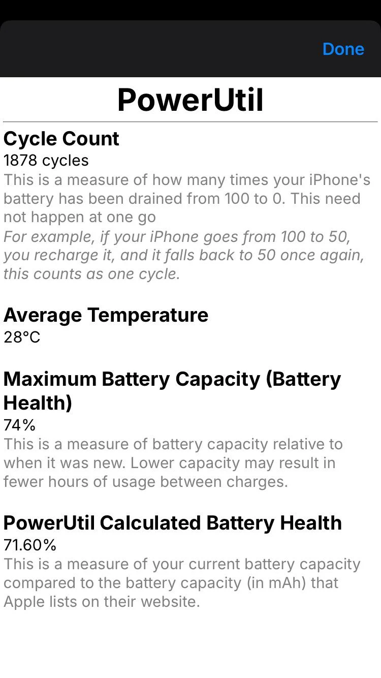 How is your batter cycle count? I have had my iPhone for 3.5 years. See below screenshot. Is ...