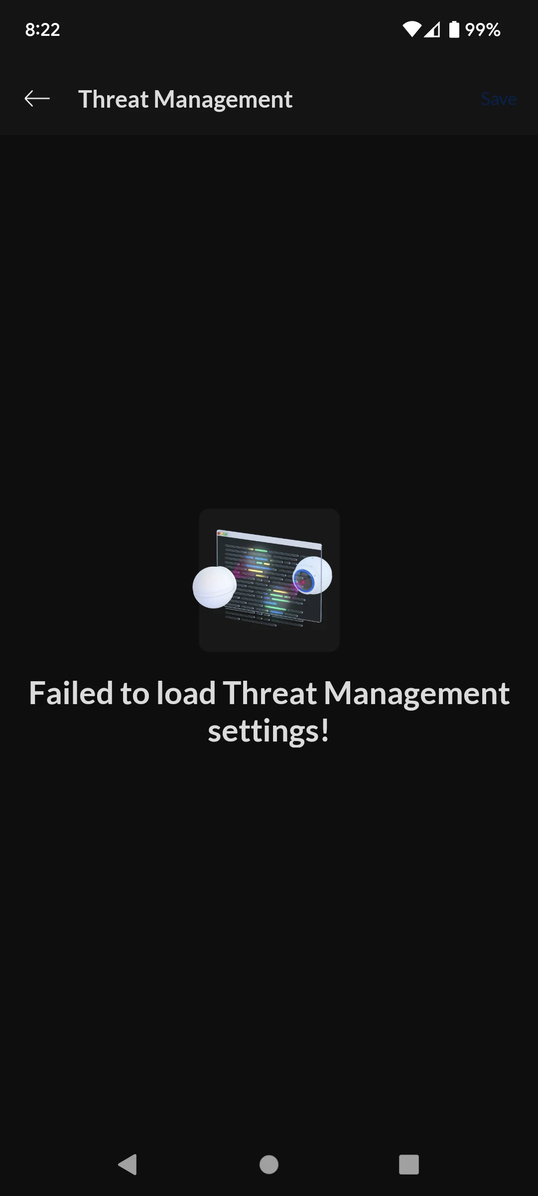 Failed to load threat management settings | Scrolller