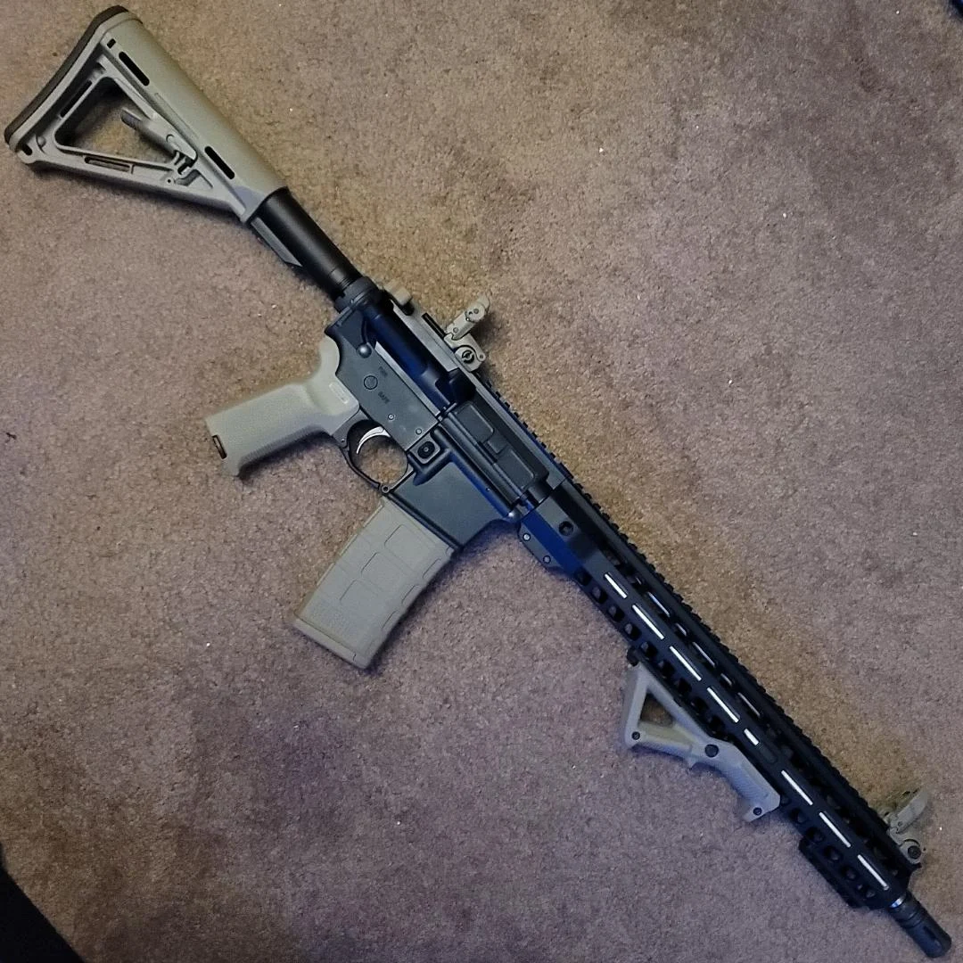 Finally got my lower and upper in! This is my first AR15 build, and I have a few more parts ...