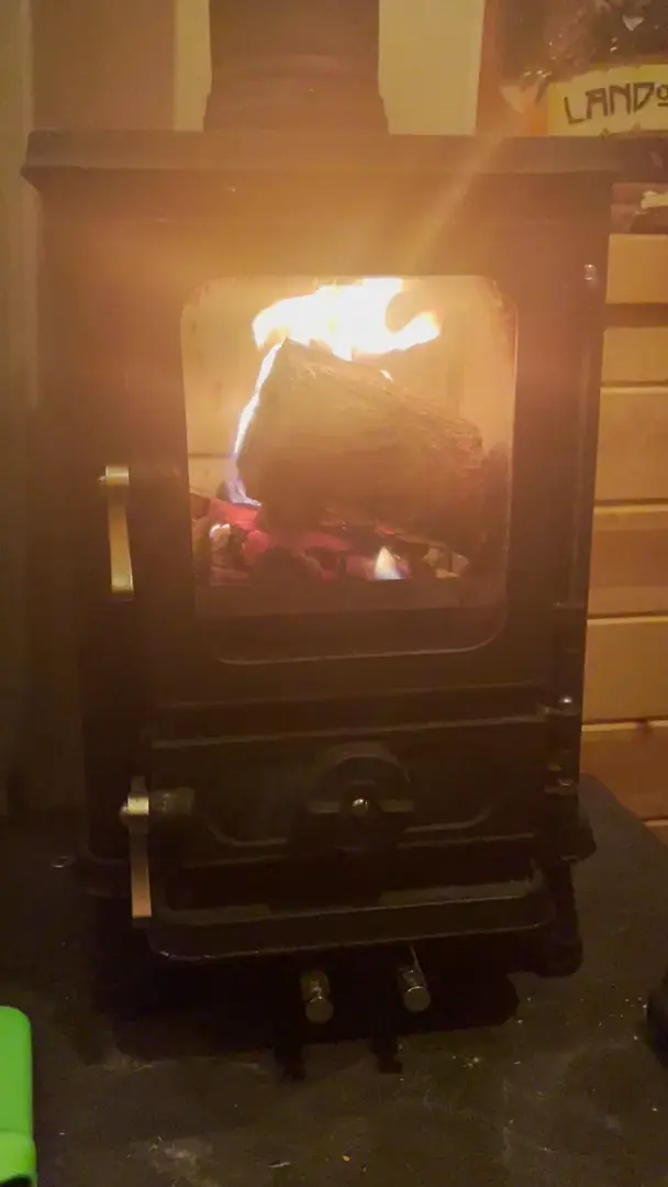 First burn! The stove was burned once outside to burn off any oils and such. | Scrolller