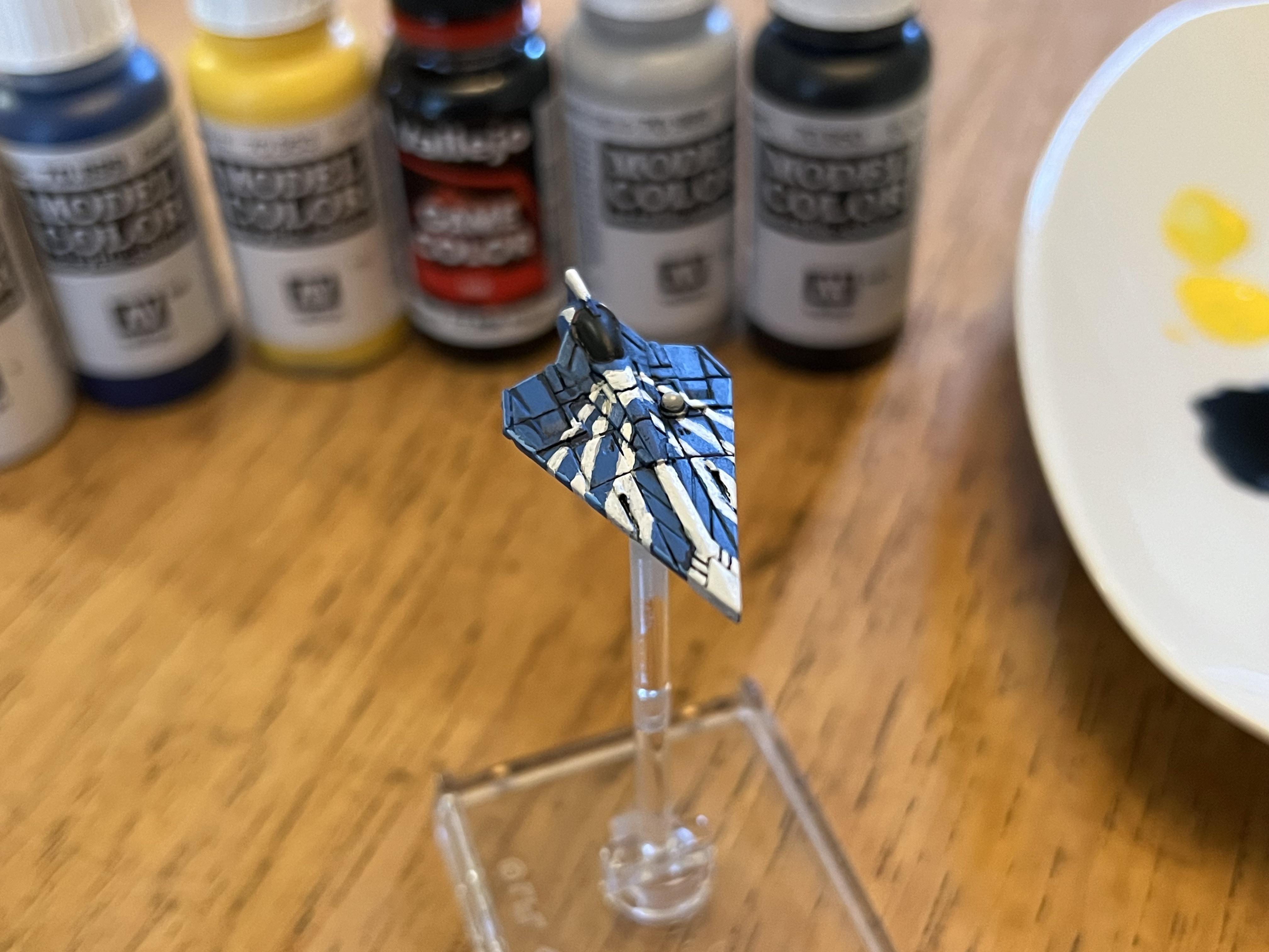 First repaint and went full bore on technicality with Plo Koon’s Delta 7. I thought I thinned my ...