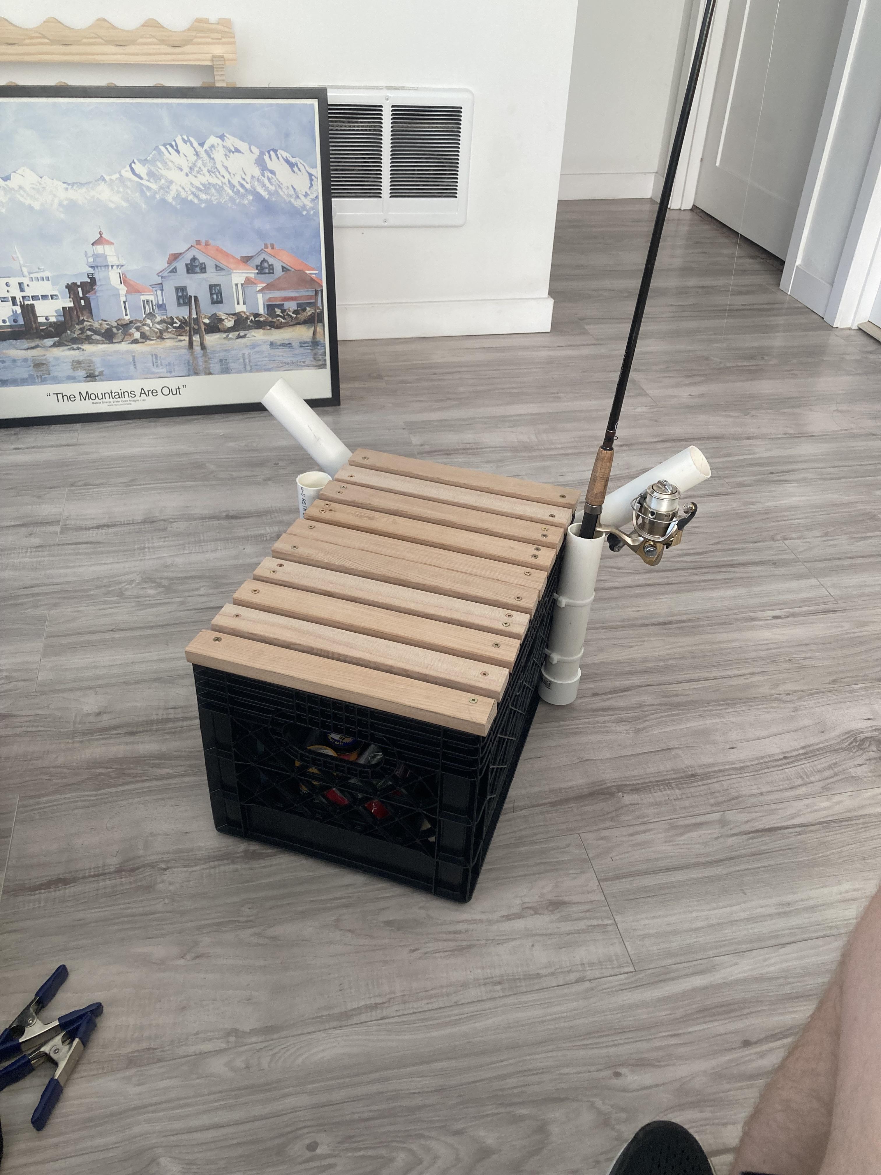 My complete hack-job of a paddle board seat/fishing crate: | Scrolller