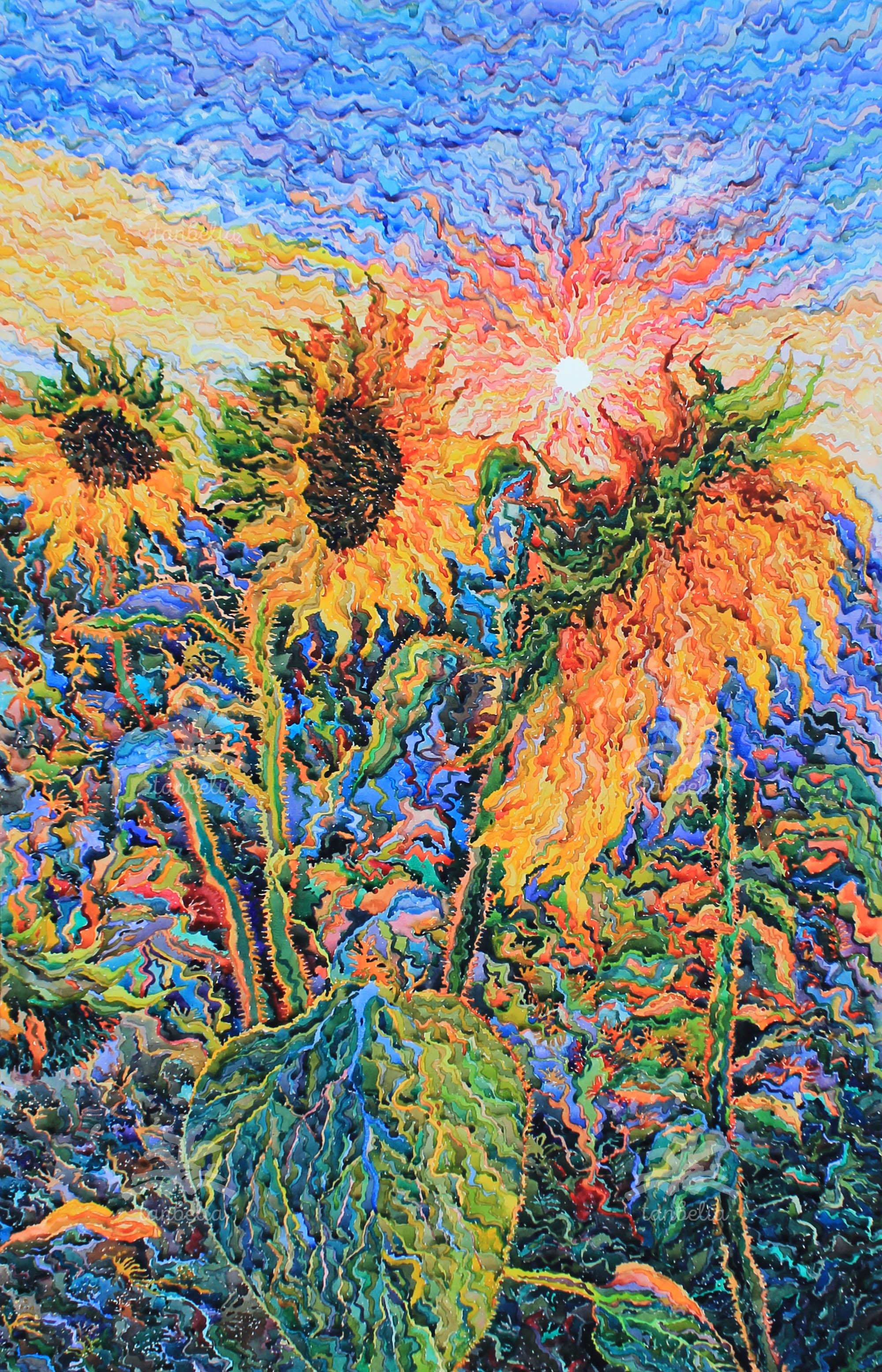 Sunflowers, Tanbelia, Watercolor, 2022 | Scrolller