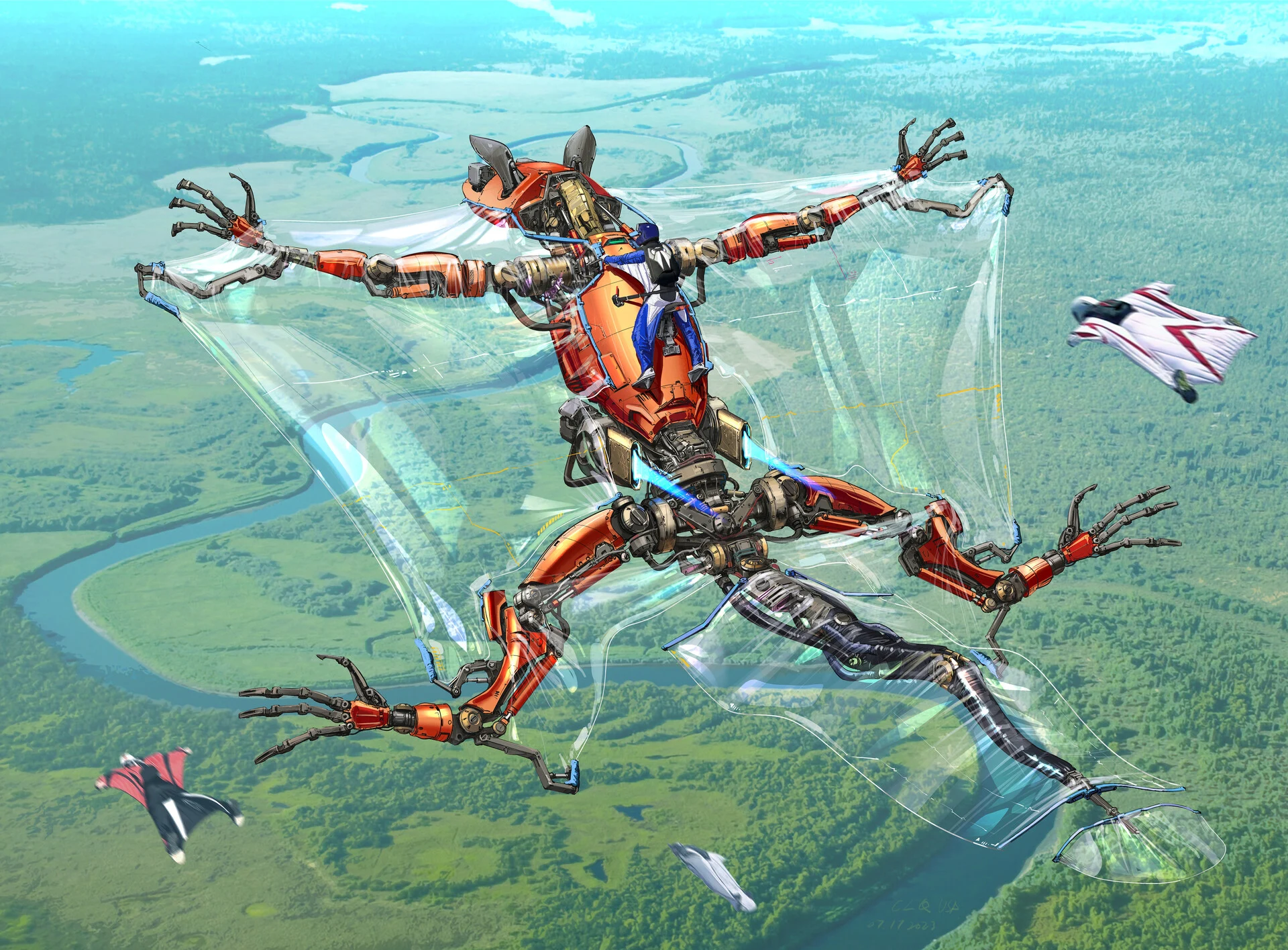 Flyingsquirrel Mech by Longque Chen | Scrolller