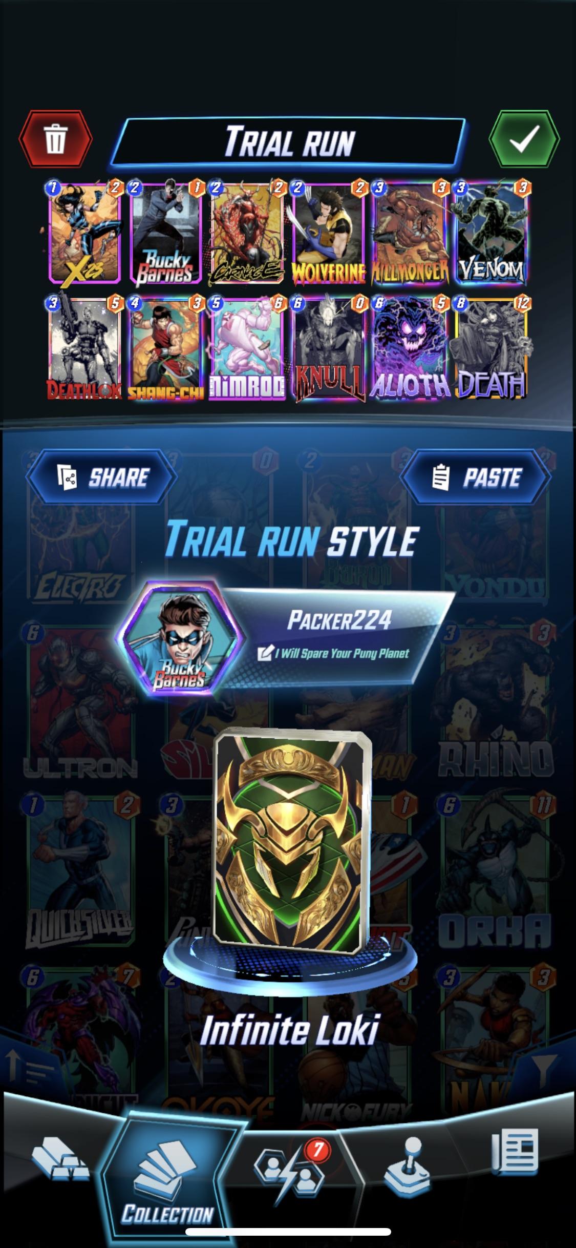 First time beating Infinity Conquest, just before the season change ...