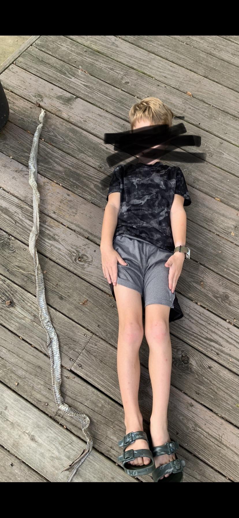 Snakeskin bigger than my kid. | Scrolller