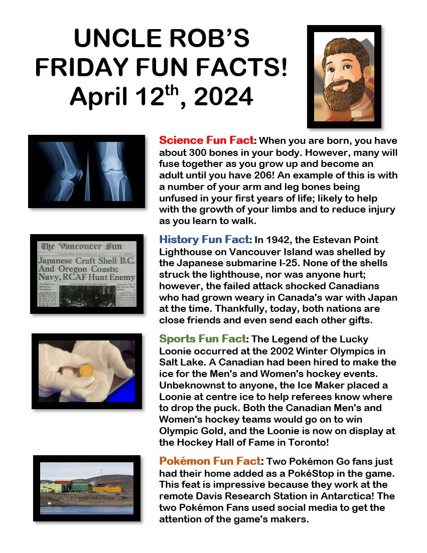 Fun Fact: New Friday Fun Facts Sheet, for April 19th, 2024! | Scrolller