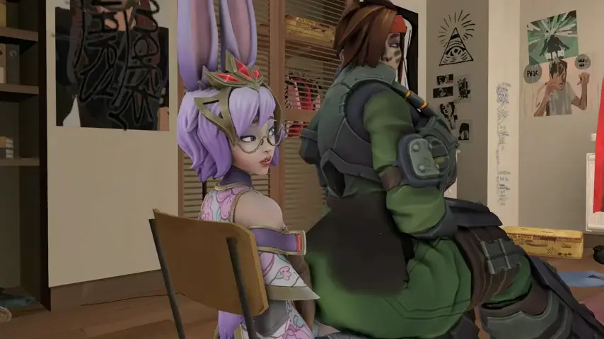 Futa Rei and Xeno Ash piece I commissioned from Lawryess | Scrolller