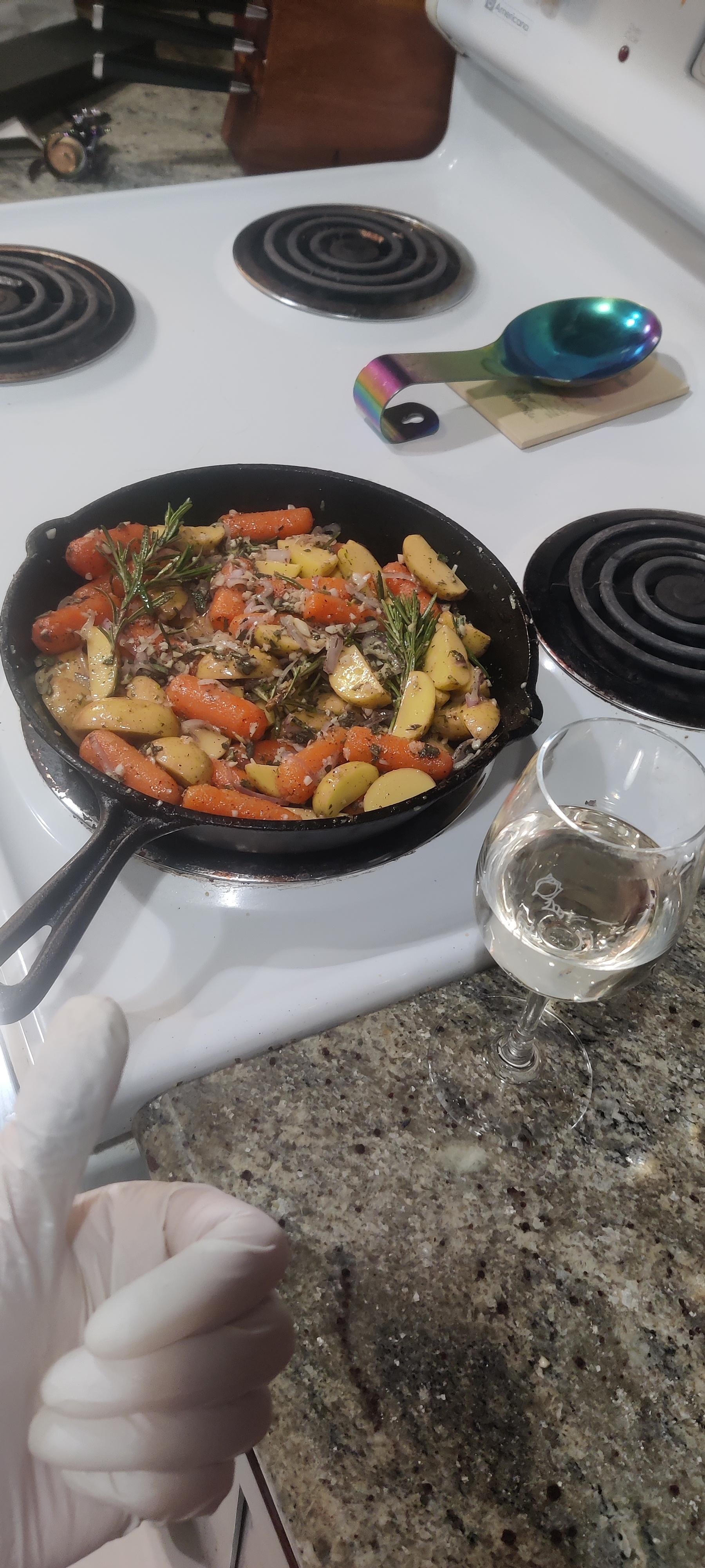 I made this! Cornish hen with potatoes and carrots. | Scrolller