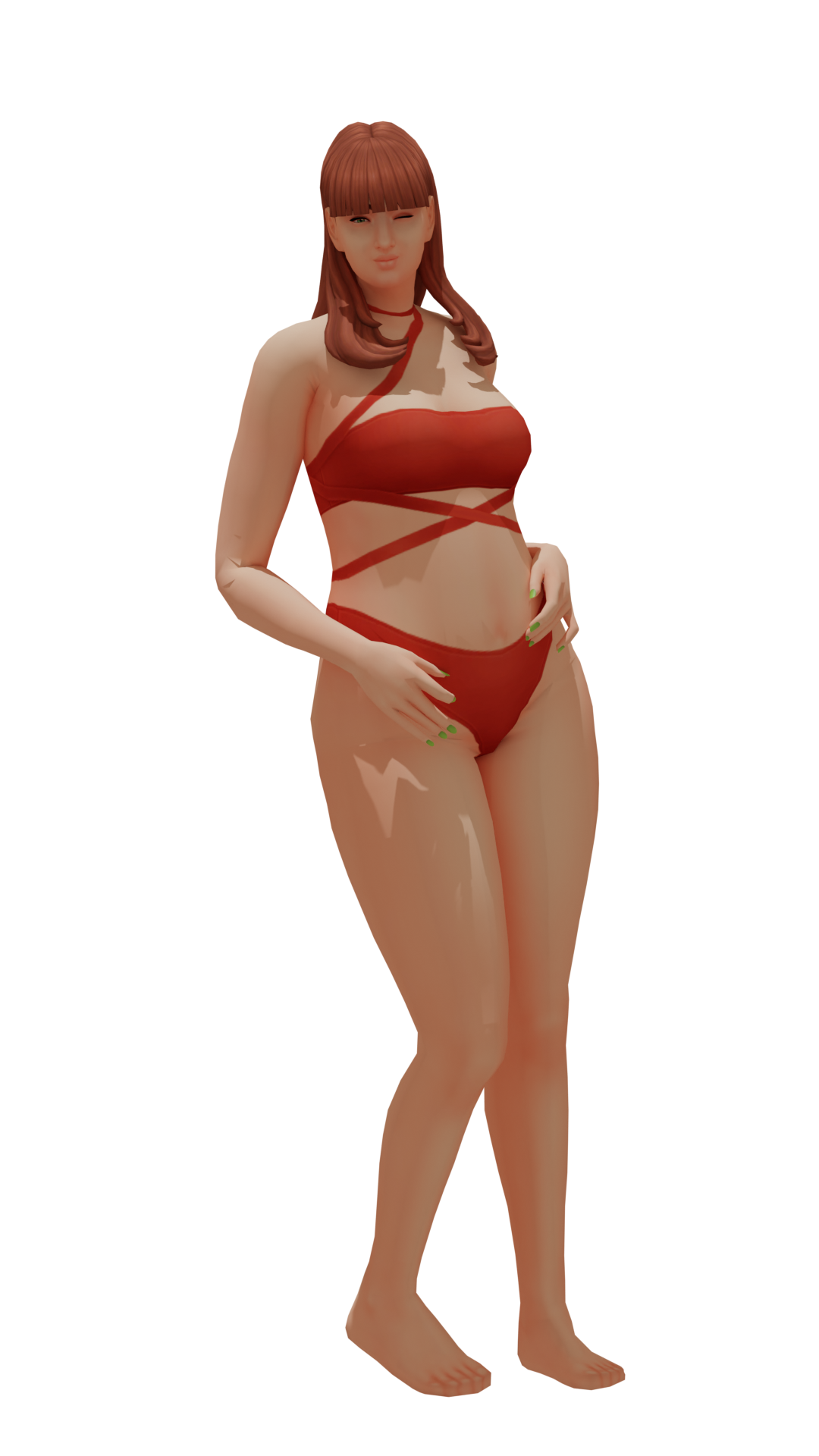 Monika at the Beach (The Sims 4 render) | Scrolller