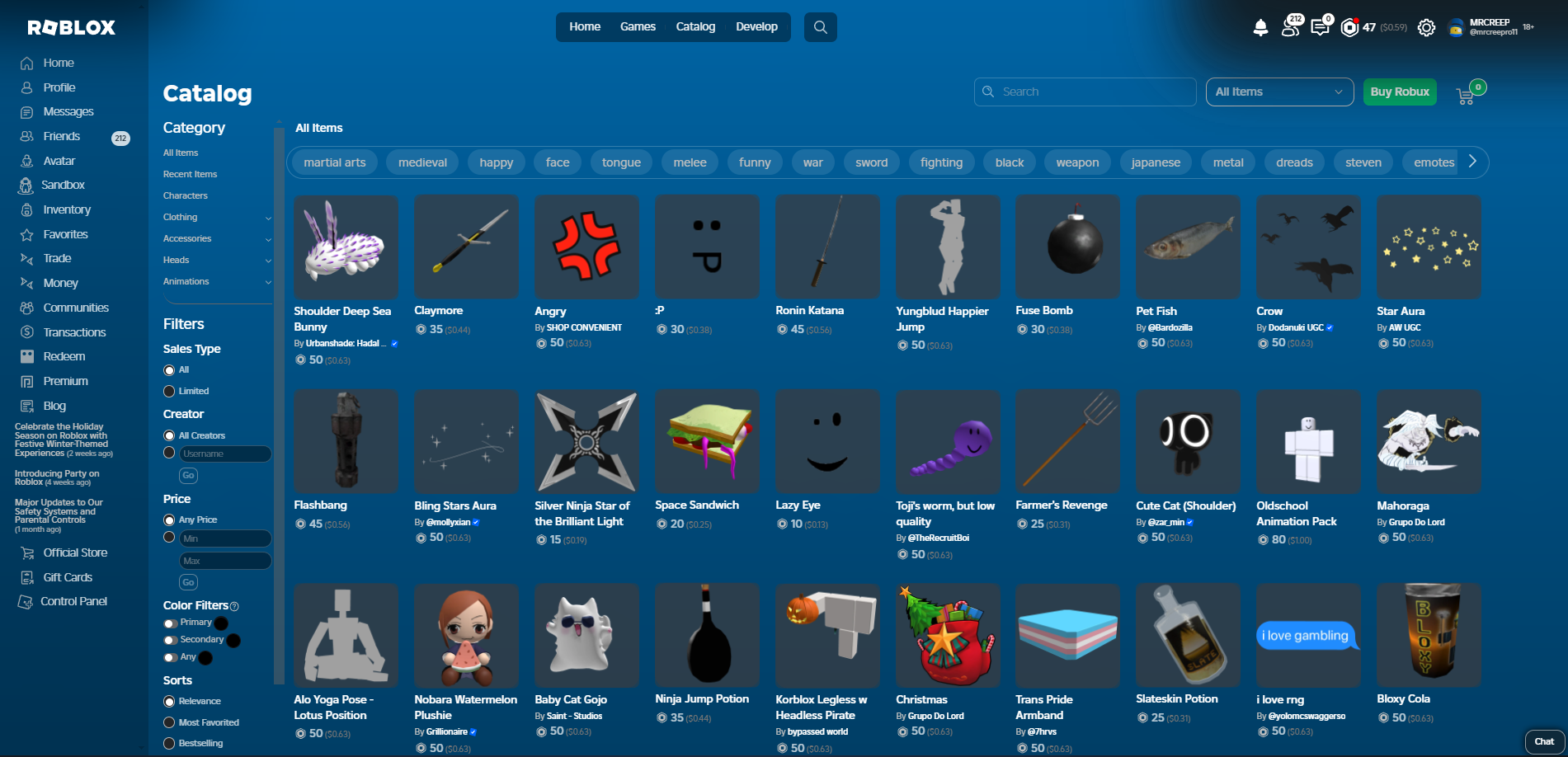 Roblox CSS Modification (BLUE) | Scrolller