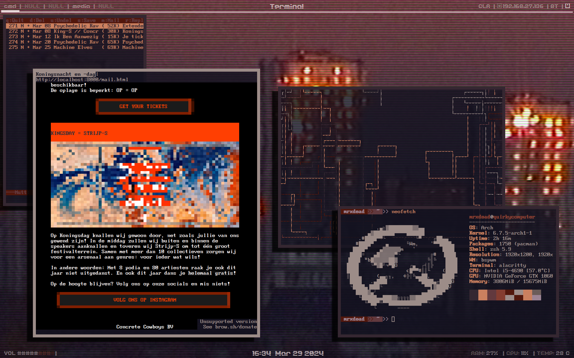 [bspwm] Sovietwave inspired arch rice | Scrolller