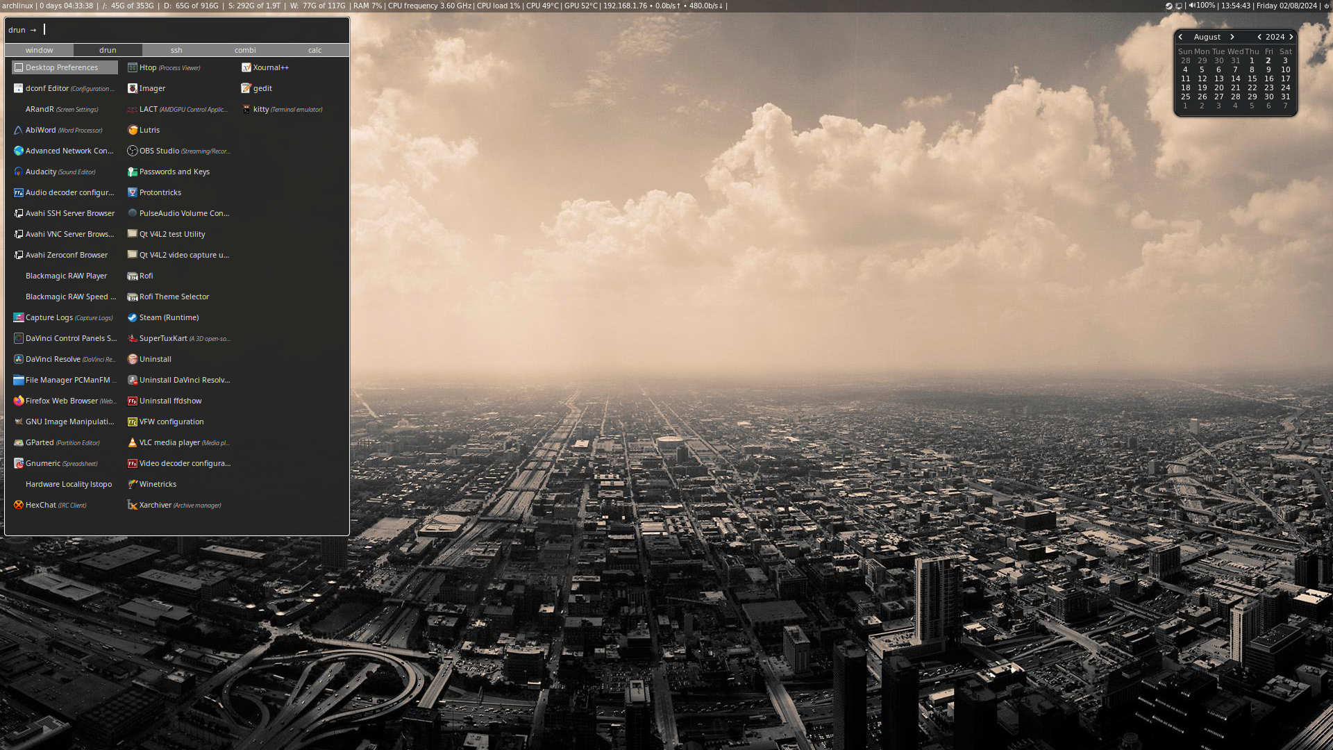 [hyprland] Recently moved from openbox, and created a very workflow efficiency focussed setup ...