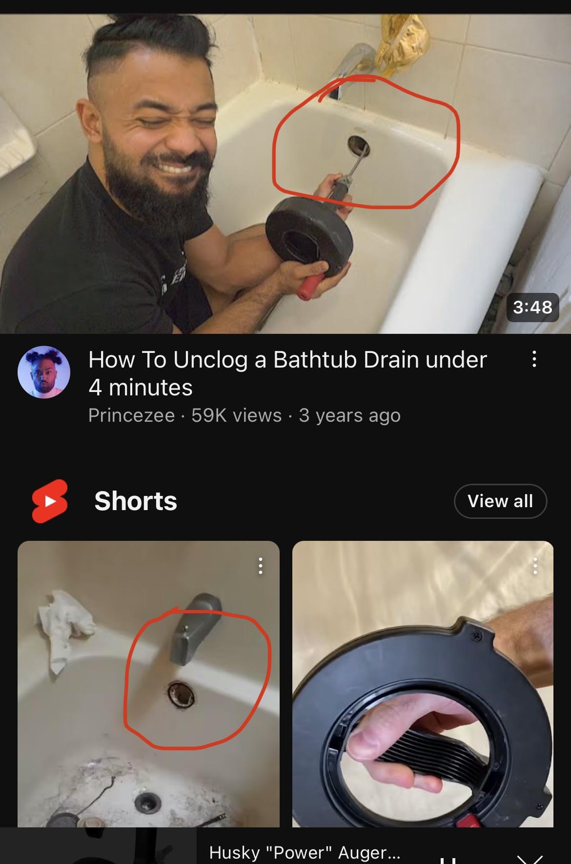 Bathtub drain unclogging from the faucet or bottom drain? | Scrolller