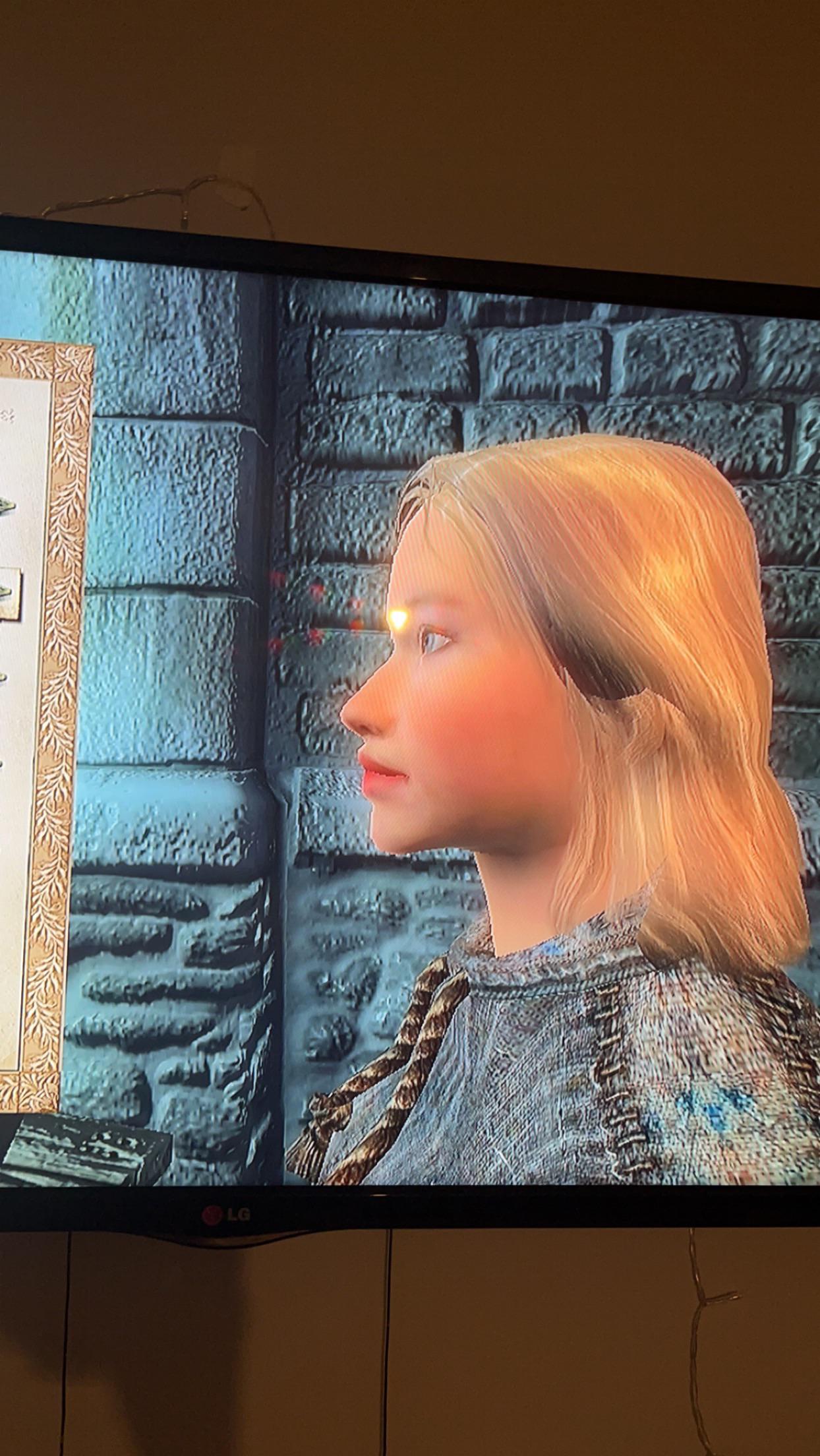 My Breton I just made on my PS3 Oblivion! Pretty characters are possible with the right patience ...