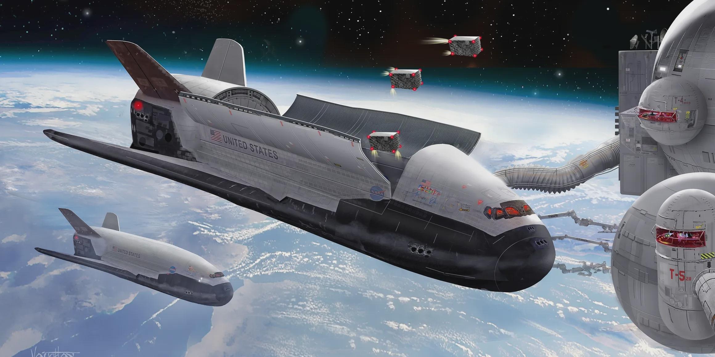 Giant Space Shuttle Freighters by James Vaughan | Scrolller