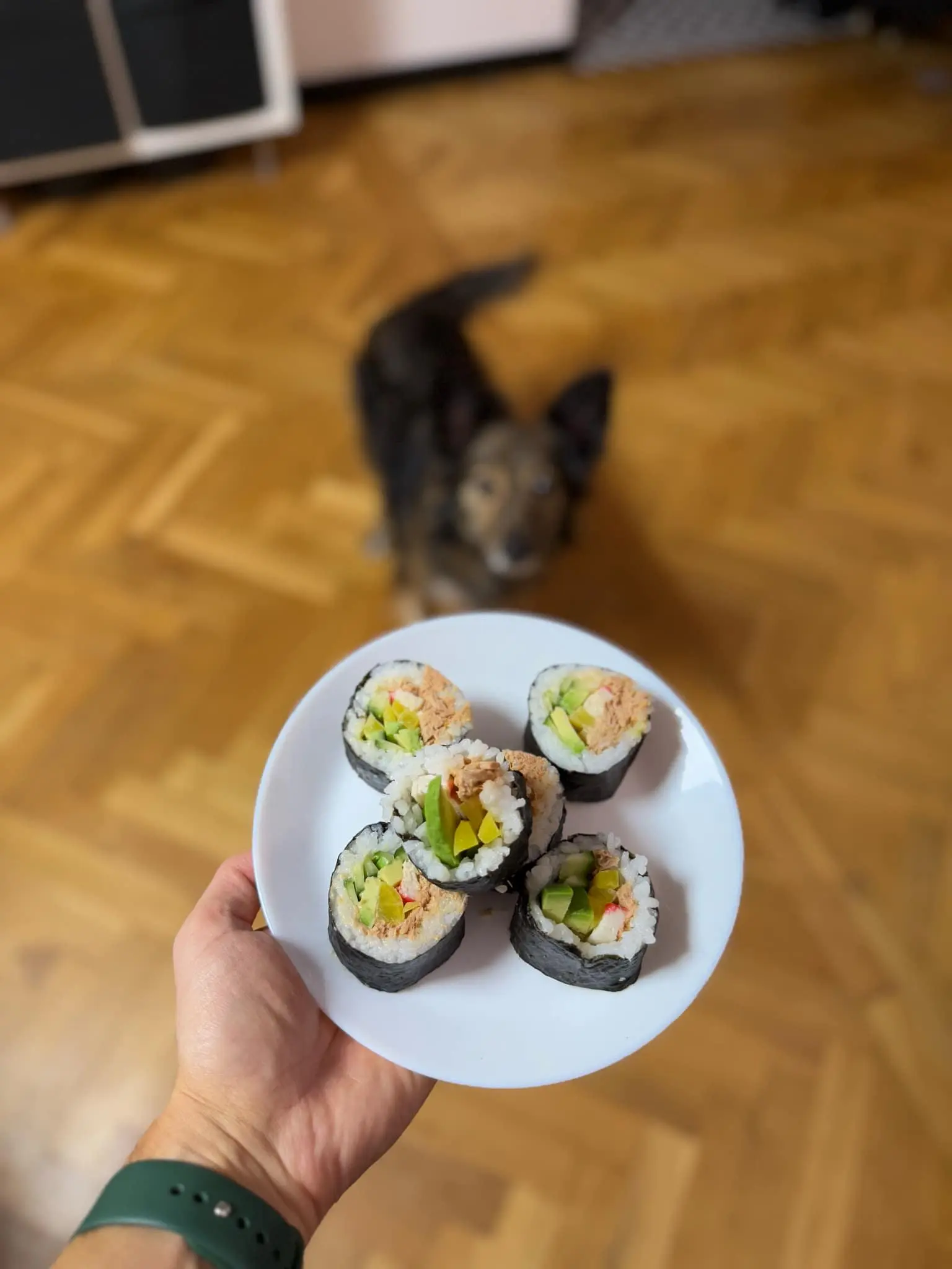Gimbap with canned tuna & sriracha & mayo | Scrolller