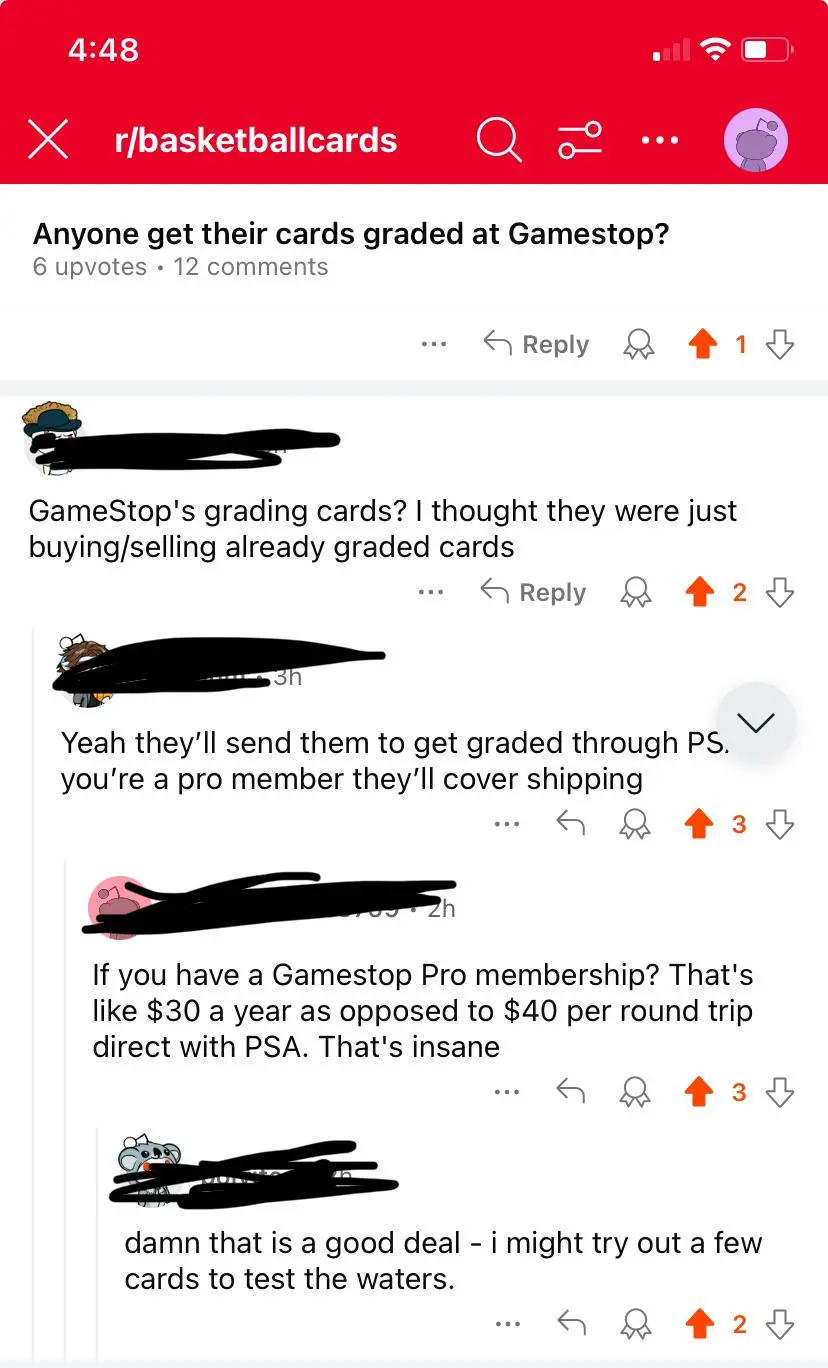 Grading Cards with GameStop | Scrolller