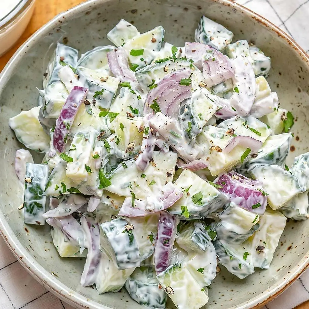 Greek Yogurt Cucumber Salad | Scrolller