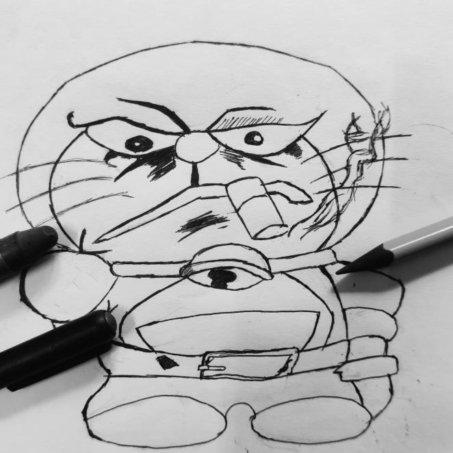 I drew doraemon, how is it? | Scrolller