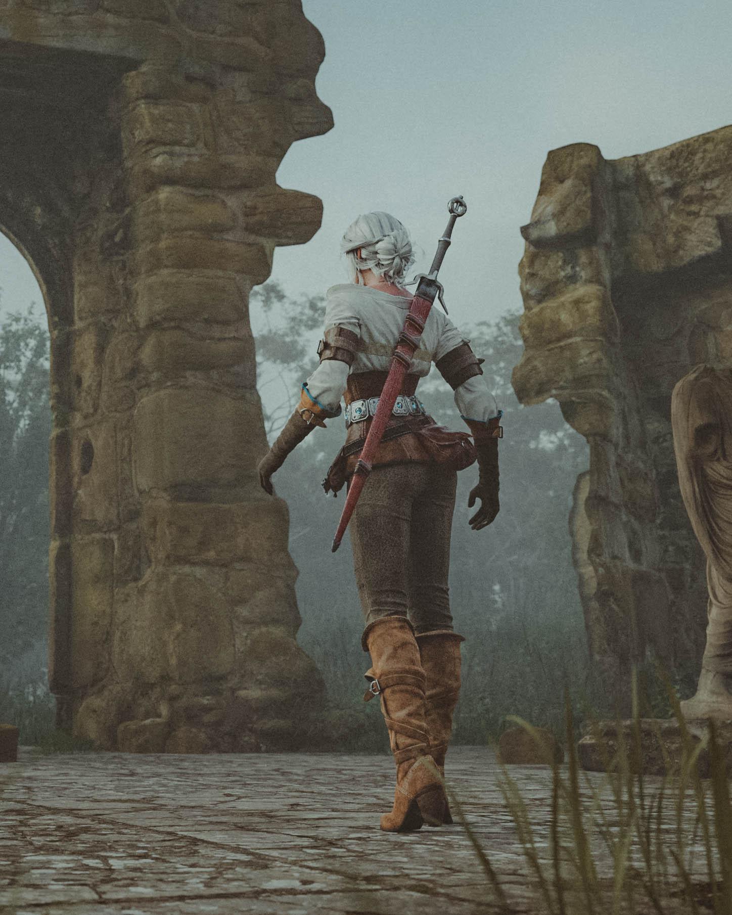 Ciri Exploring Elven Ruins | Scrolller