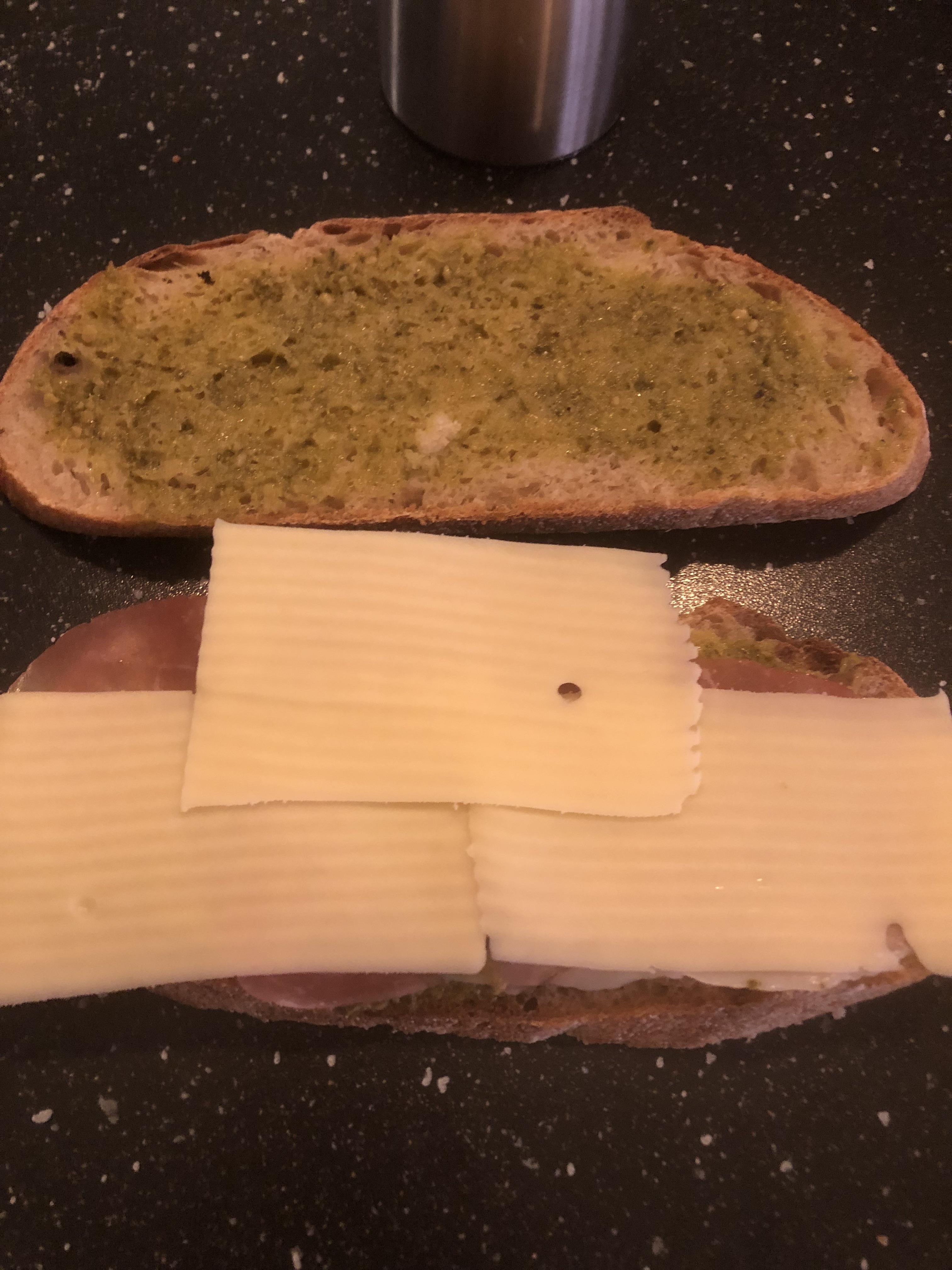 [Homemade] lunch pesto-toast. | Scrolller