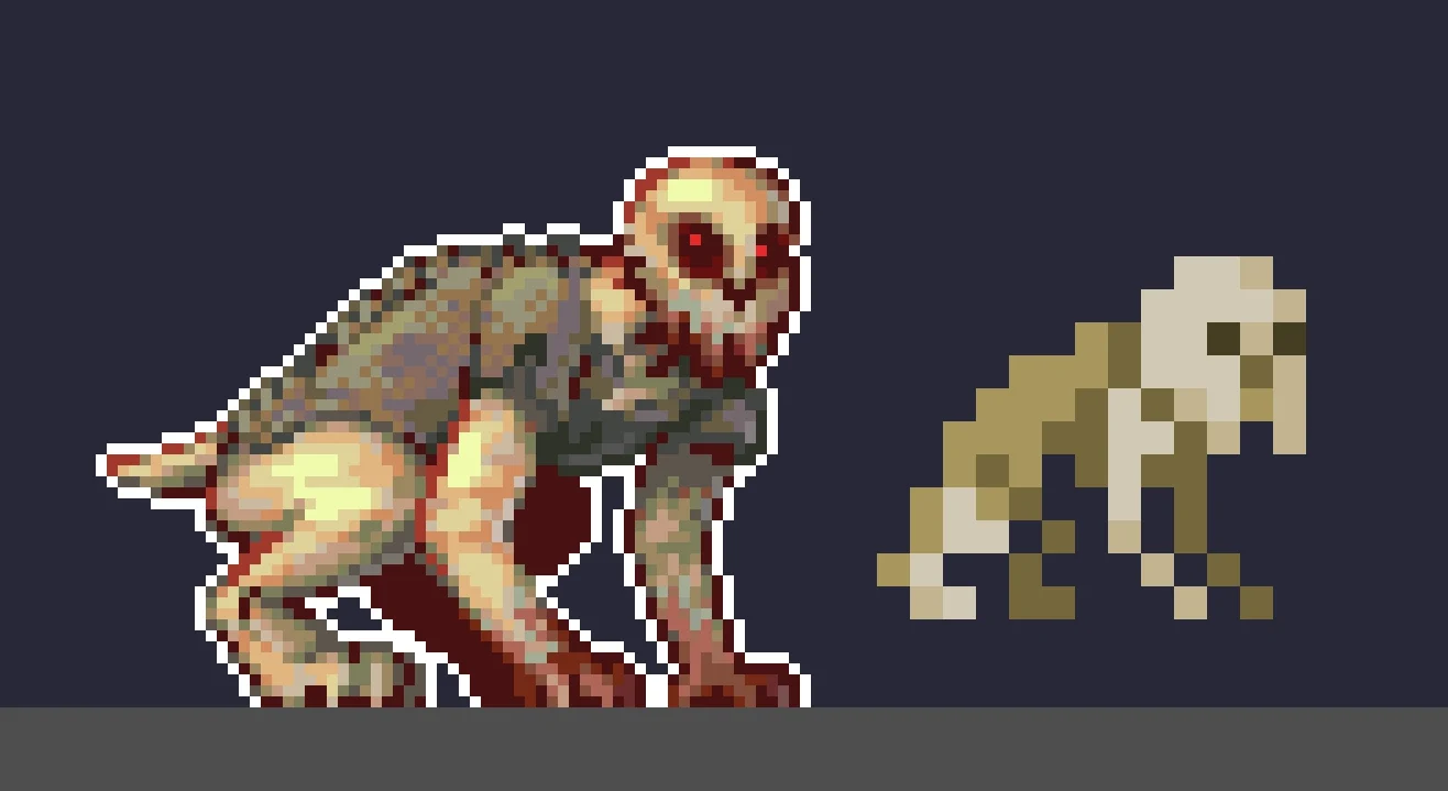 HD-ifying Noita creatures #1: Hurtta | Scrolller