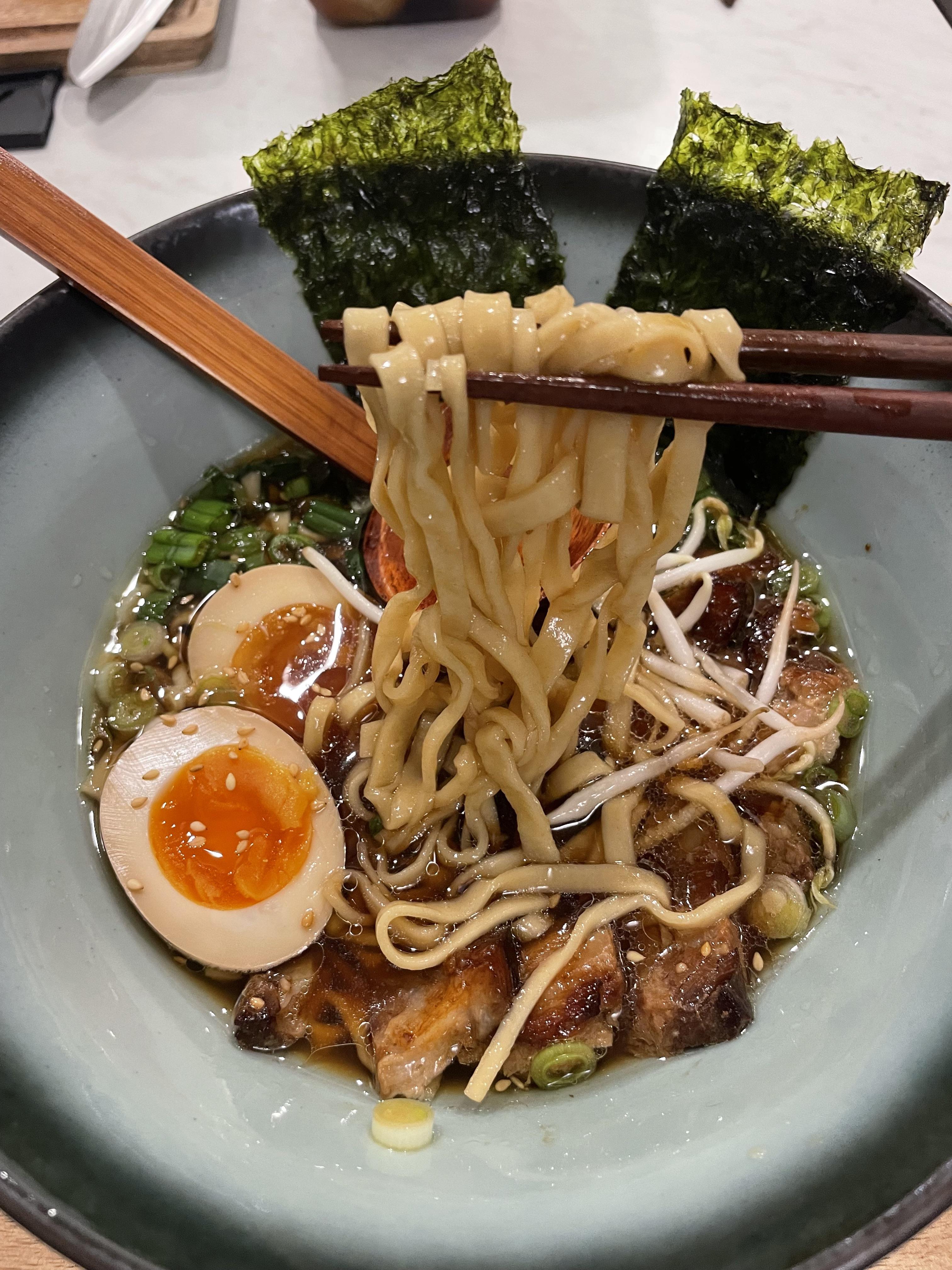I made ramen from scratch for the first time ever. Tori chintan shoyu. | Scrolller