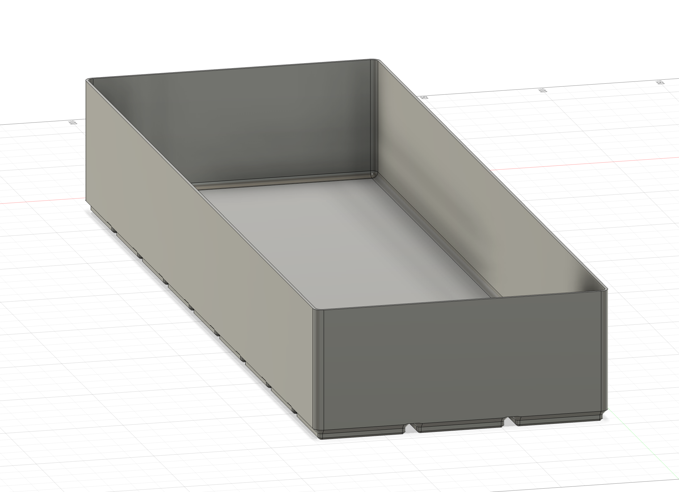 How do I create a custom bin with overhang on the left side where it extends just the bin and ...