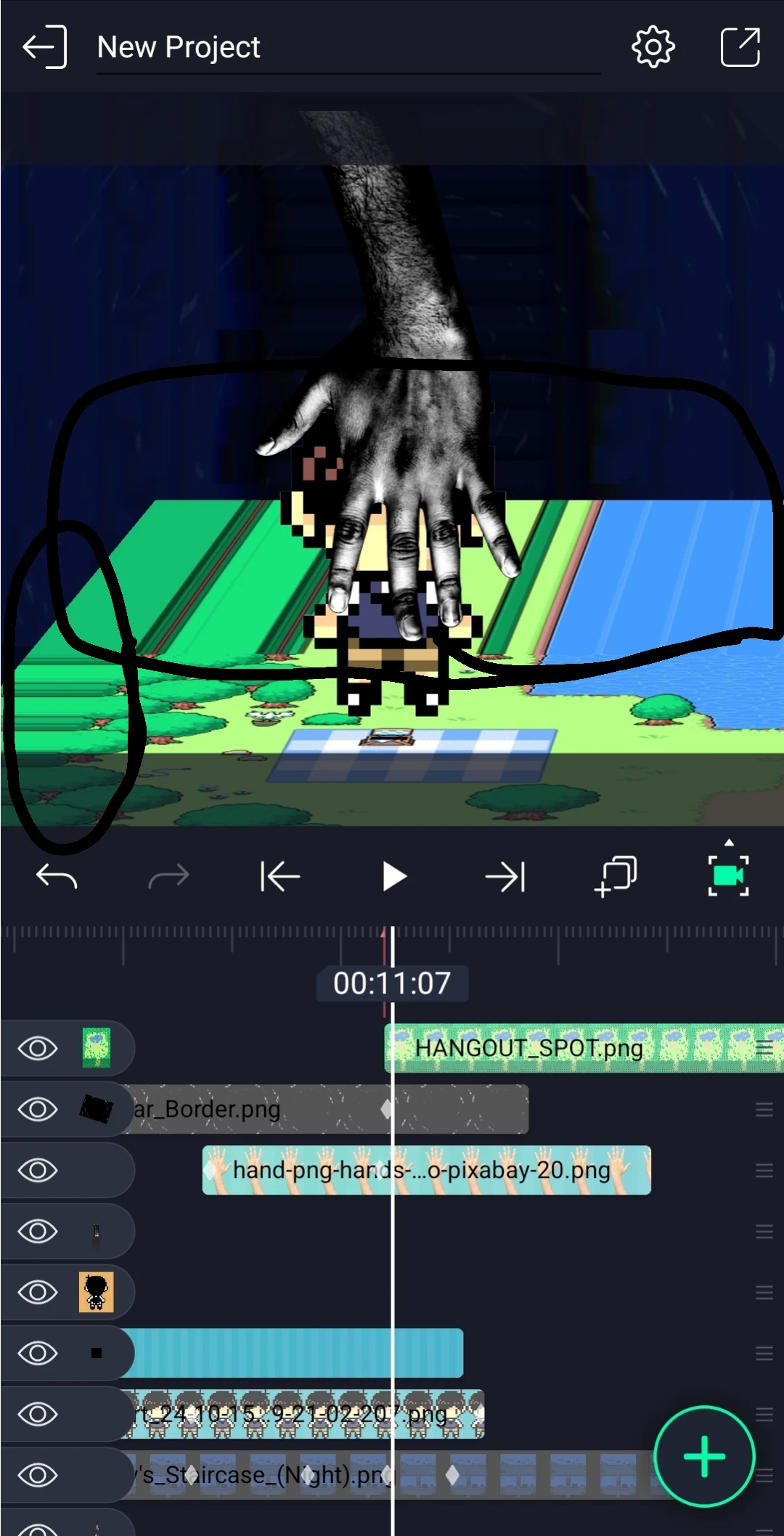 how to fix the stretching when i flip the layer? | Scrolller